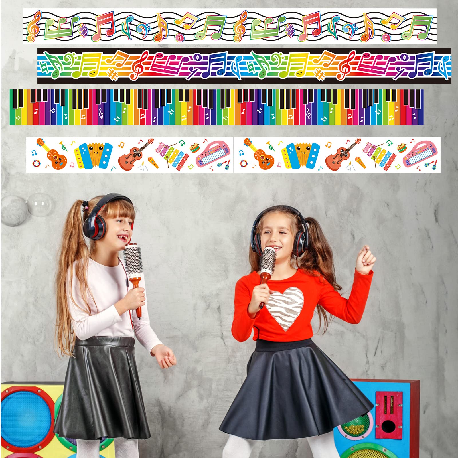 Snapklik.com : Yexiya 4 Rolls 131 Ft Musical Notes Bulletin Board ...