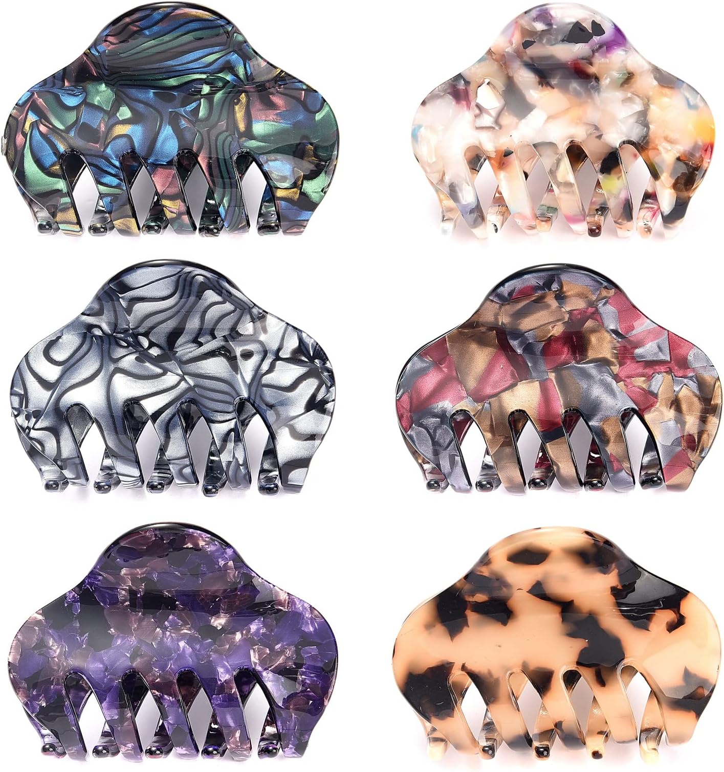 Amazon.com : Carede 1.2 inch Small Hair Clips Plastic Hairs Claws ...