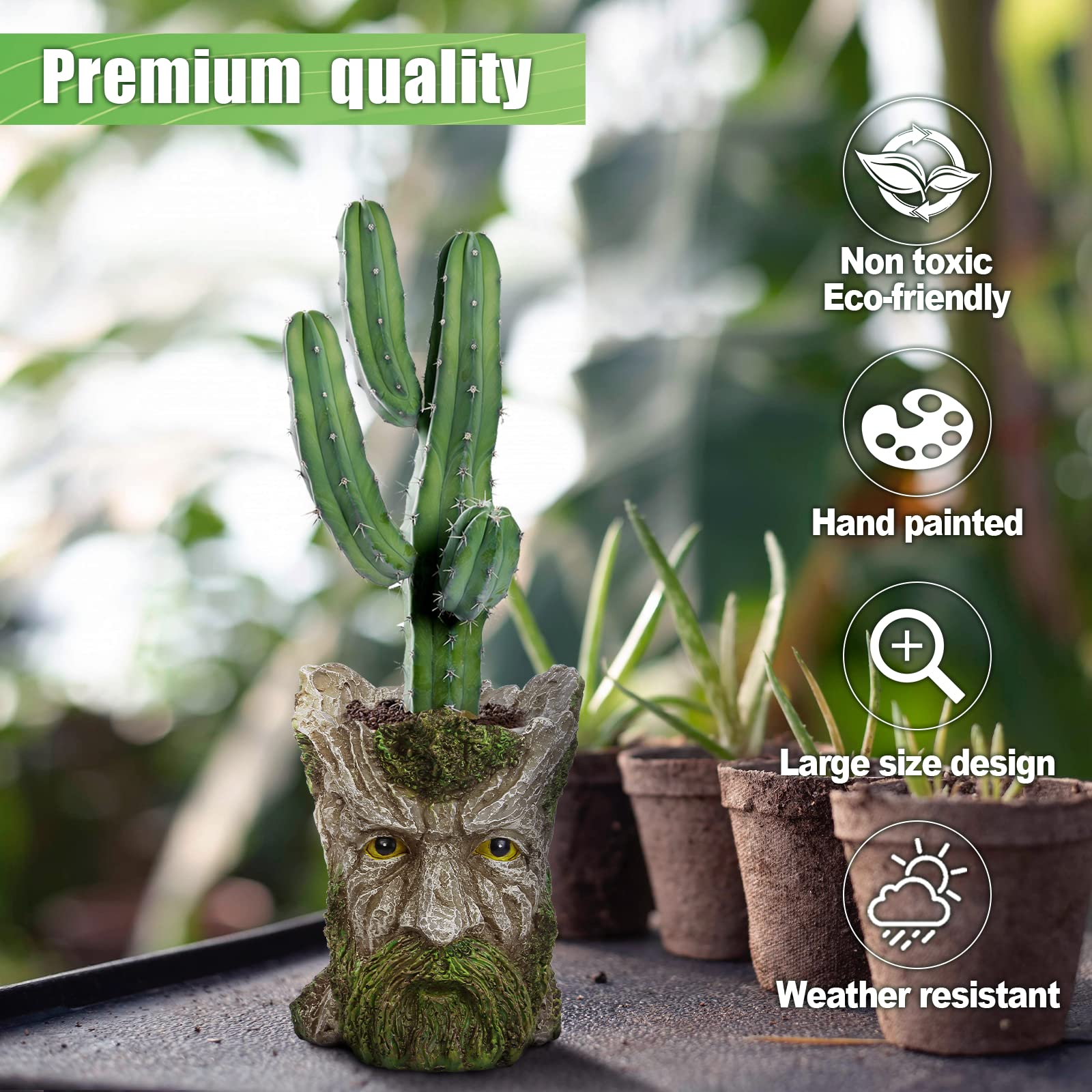 Snapklik.com : EIIORPO Face Planters Pots Head Planter, Garden Pots ...