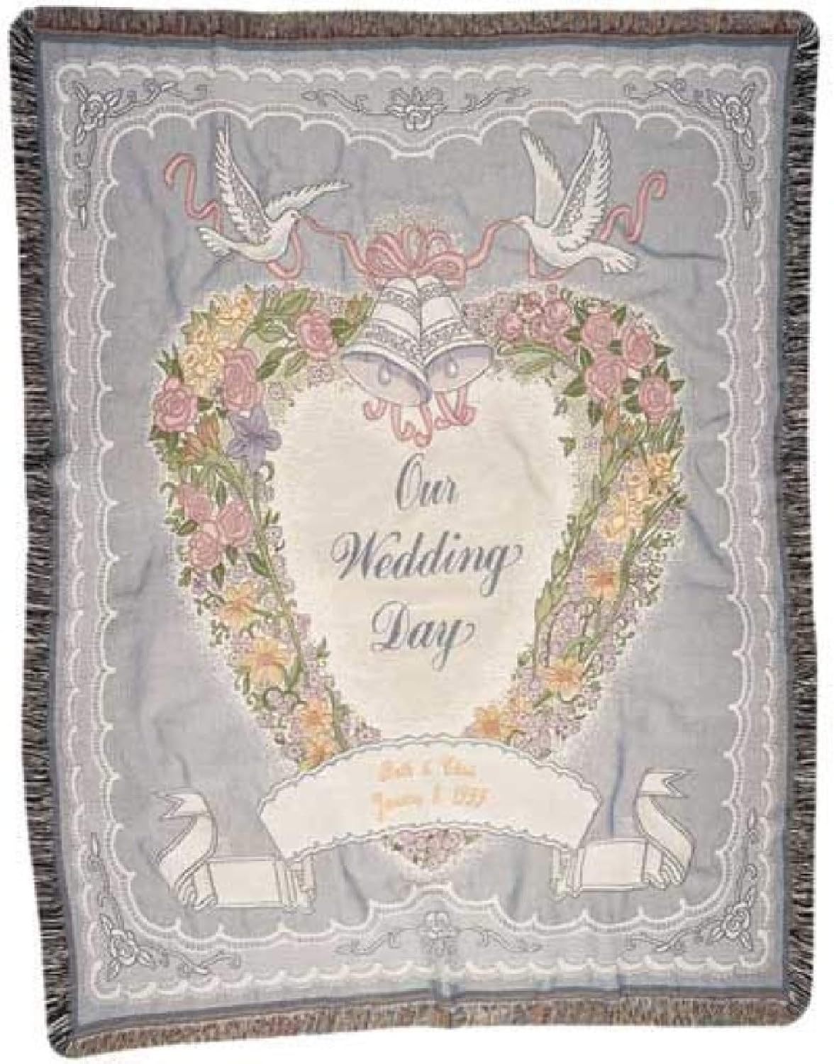 Amazon.com: Simply Home Our Wedding Day Treasured Marriage Soft Floral ...