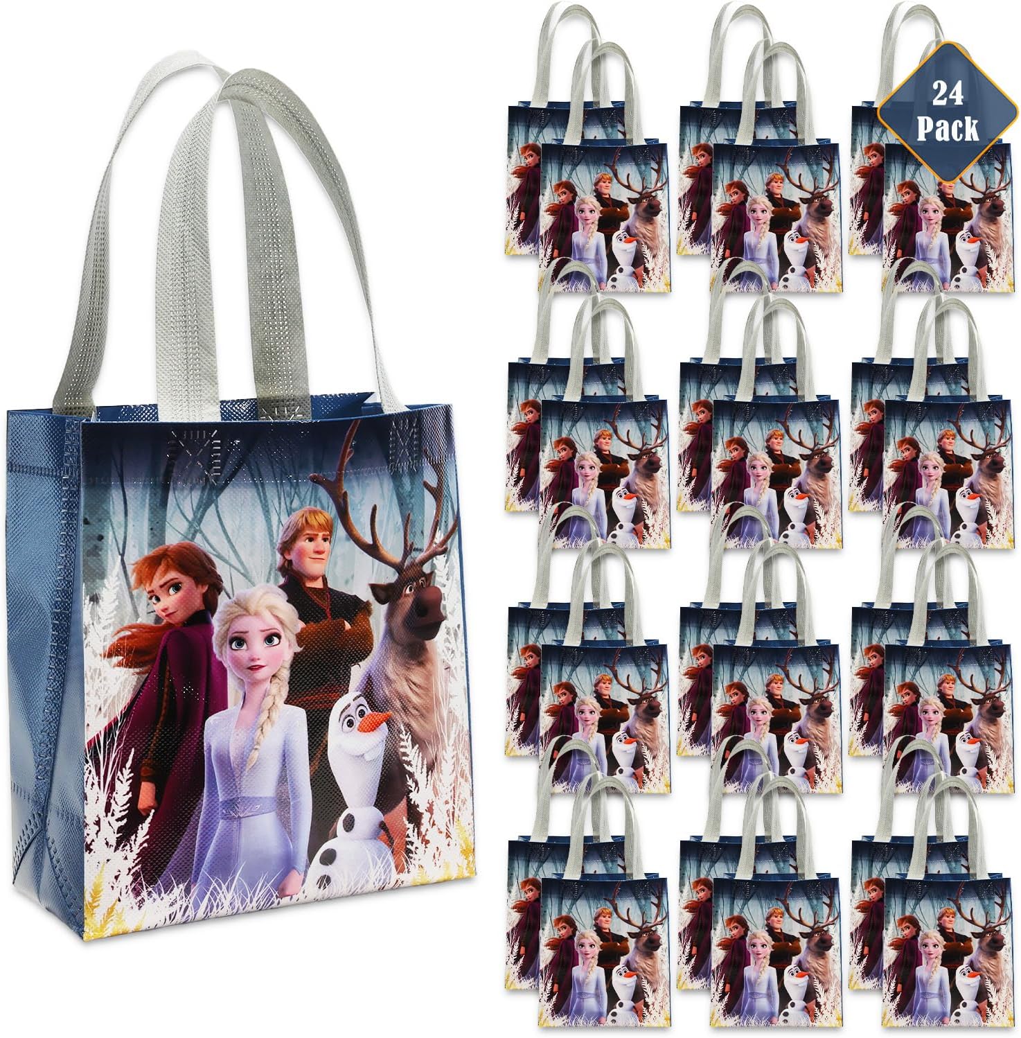 Amazon.com: Disney Frozen Party Favor Bags Set – 24 Pack of 8" Frozen ...