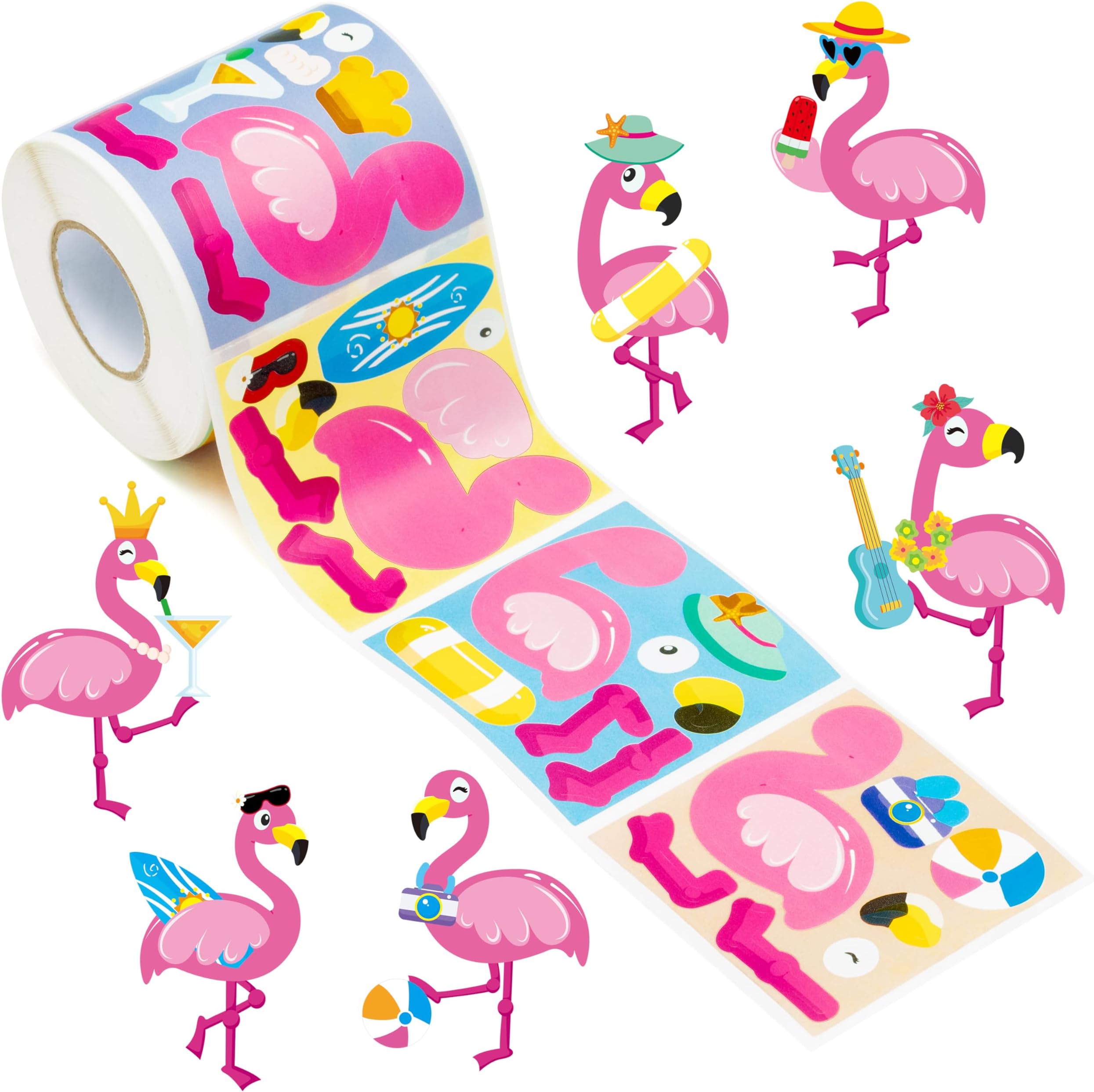 Amazon.com: 240 Pcs Thank You Flamingo 1.4 Inch Self Adhesive Stickers ...