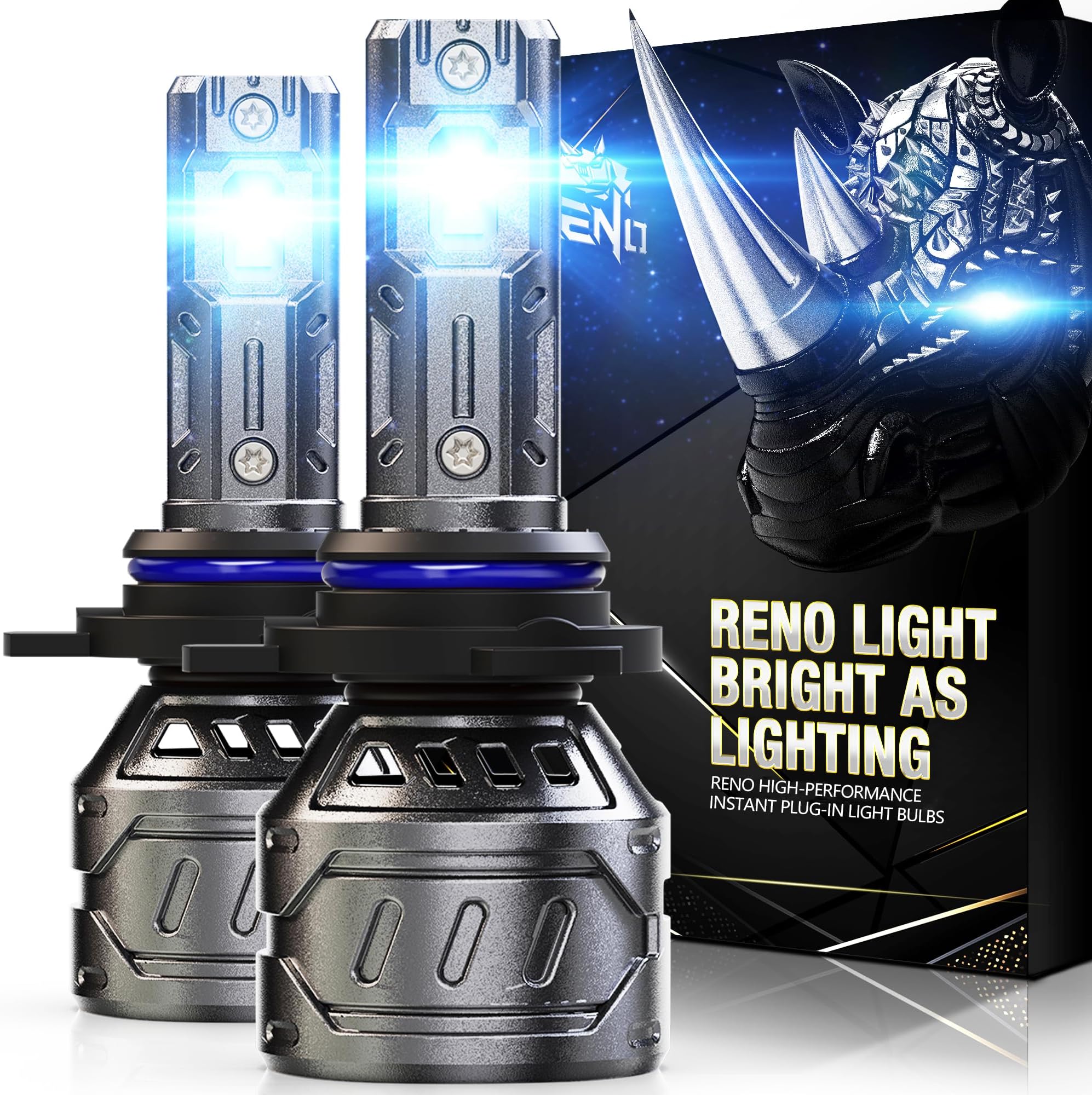 Amazon.com: RENO 9012 Fog Lights Bulbs, HIR2 9012 Light Bulb Cool Fan ...