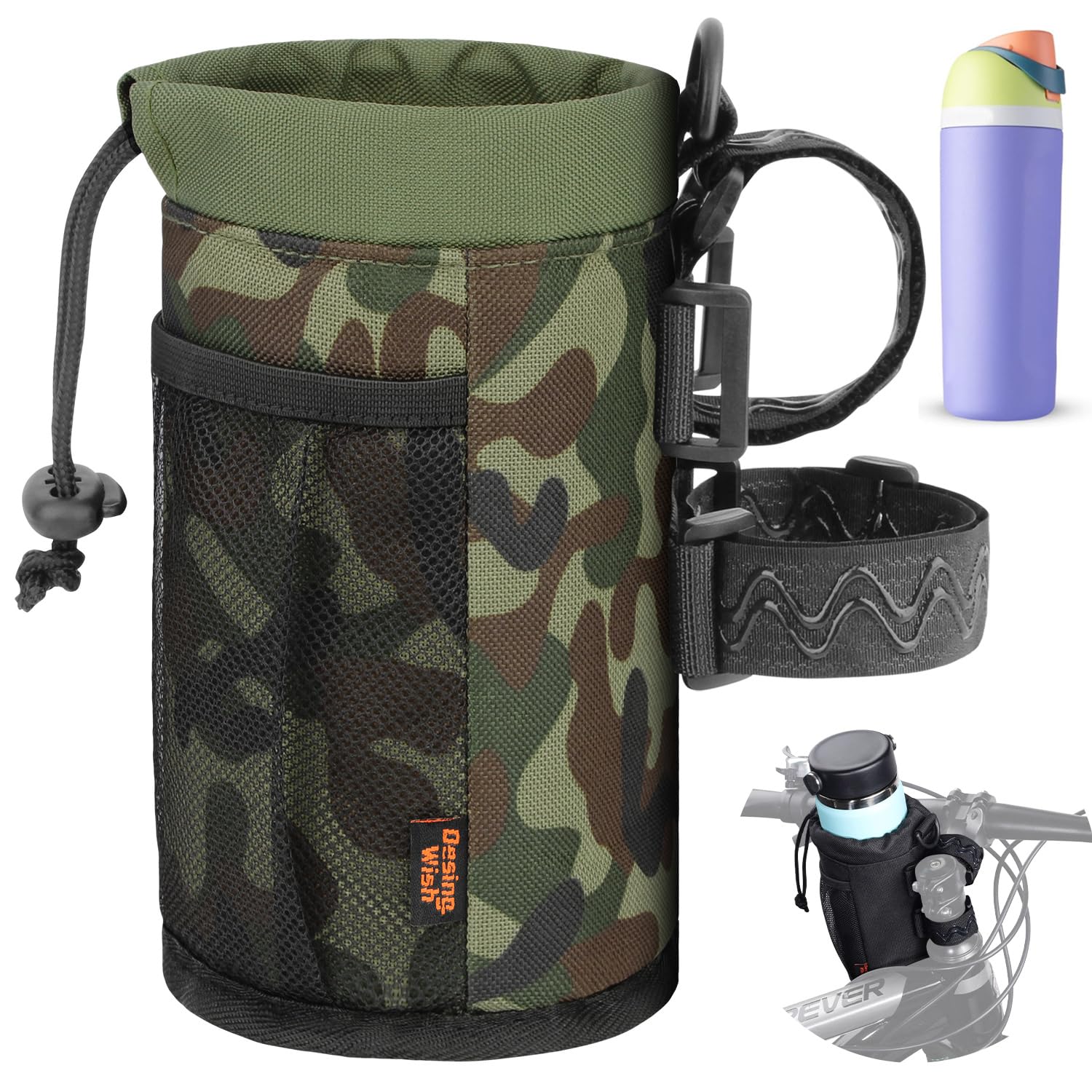 Amazon.com: Desing Wish Bike Water Bottle Holder, 16-24oz Bike Cup ...