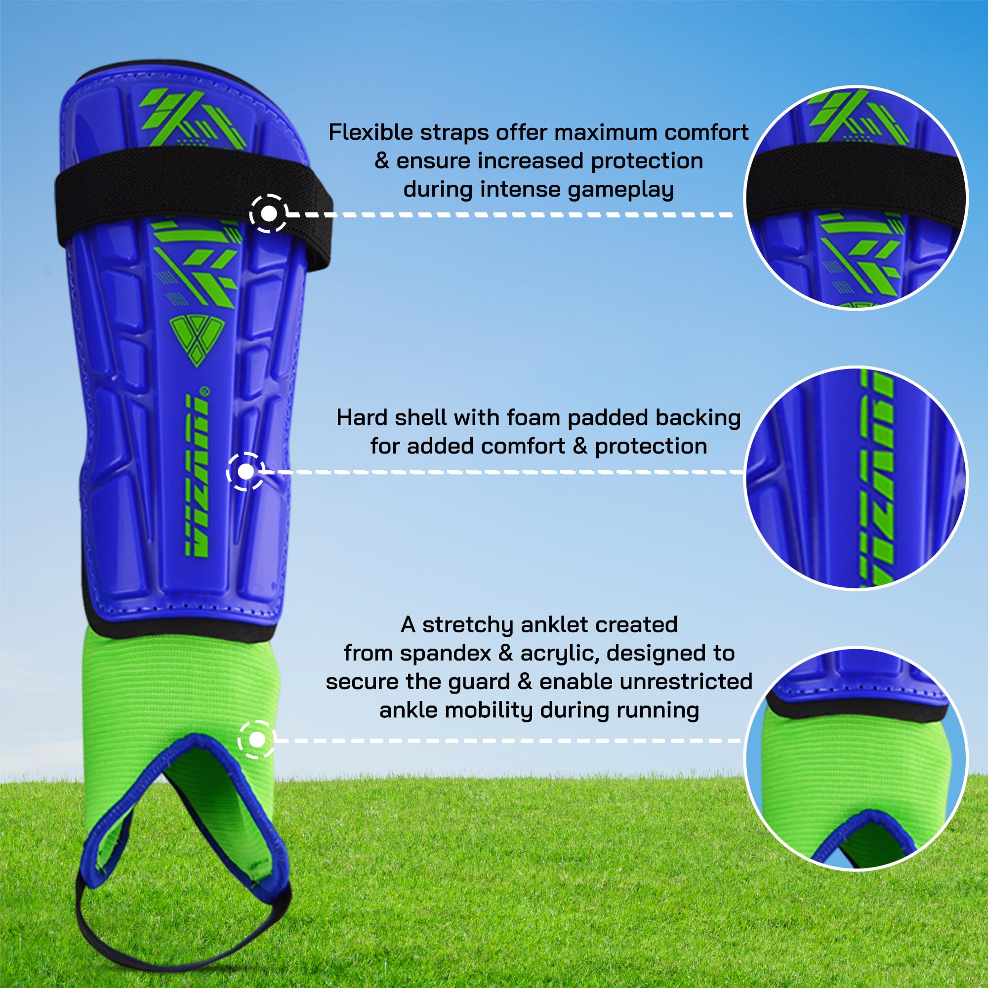 Shin Guard Football Holder PASTE® Grip Tapes Shin Guard Straps (Black ...