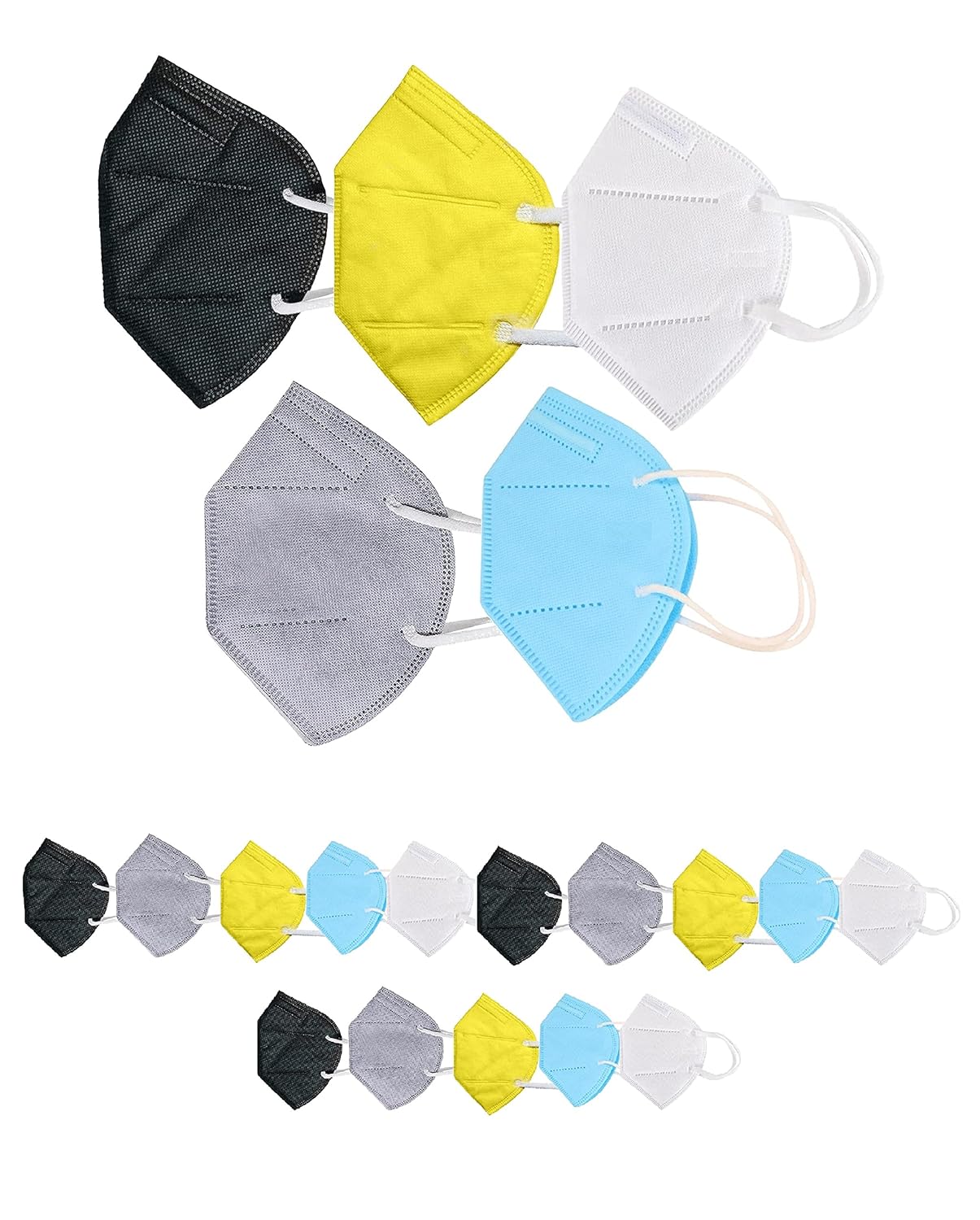 OOMPH Pack of 100 | KN95 / N95 5-Layer Anti-Pollution Reusable Masks ...