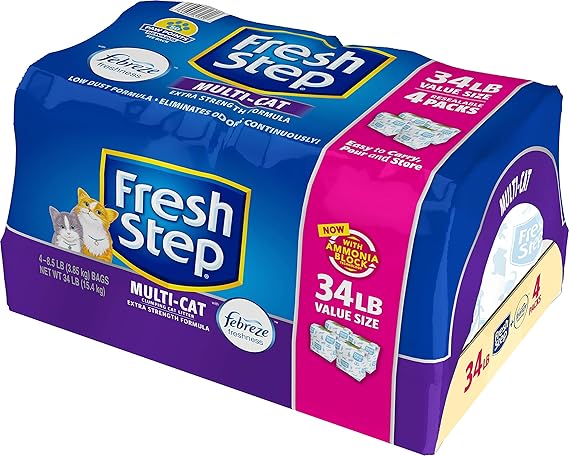 Amazon.com : Fresh Step Multi-Cat Scented Litter with the Power of ...