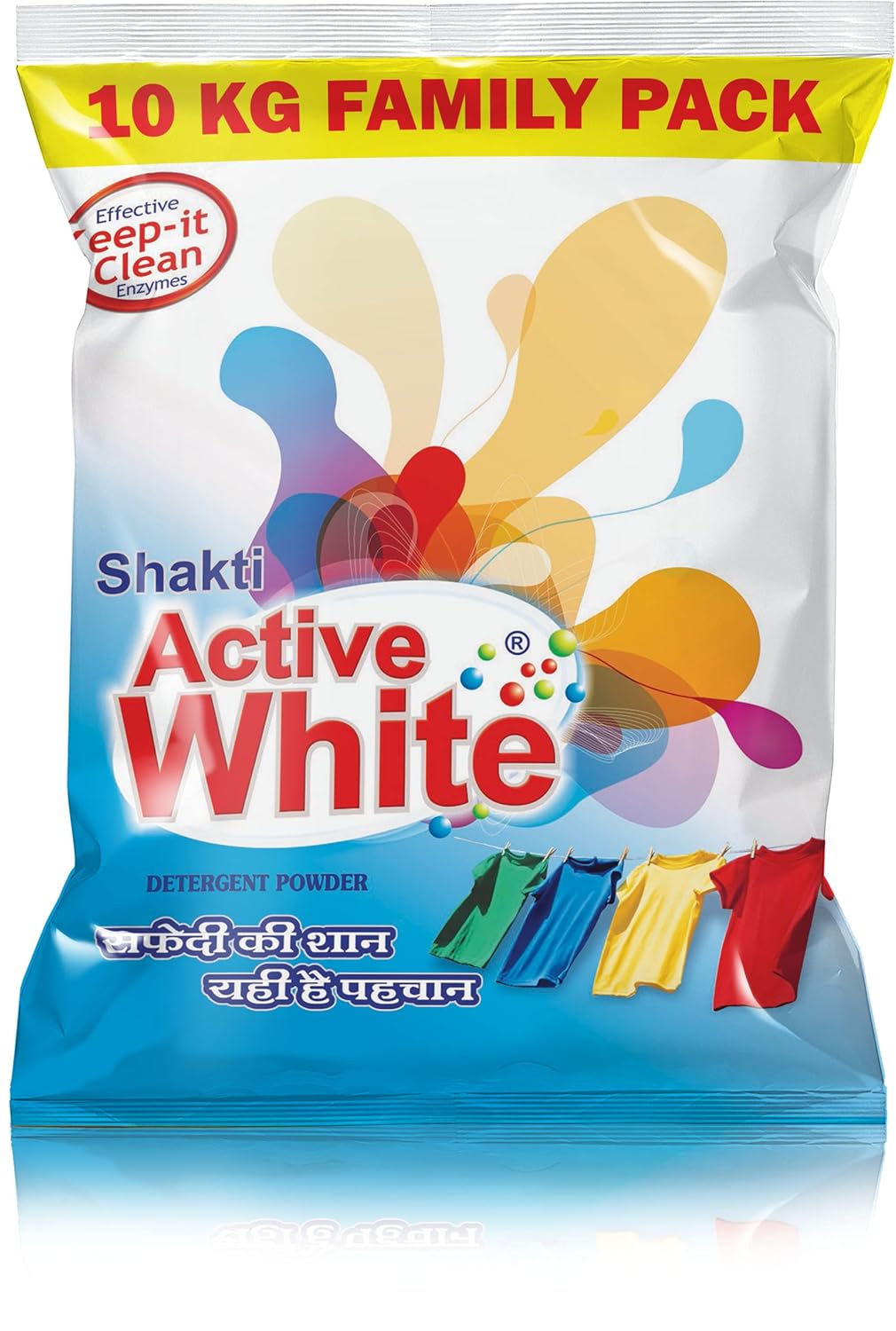 Active White Detergent Powder - 10 kg Family Pack : Amazon.in: Health ...