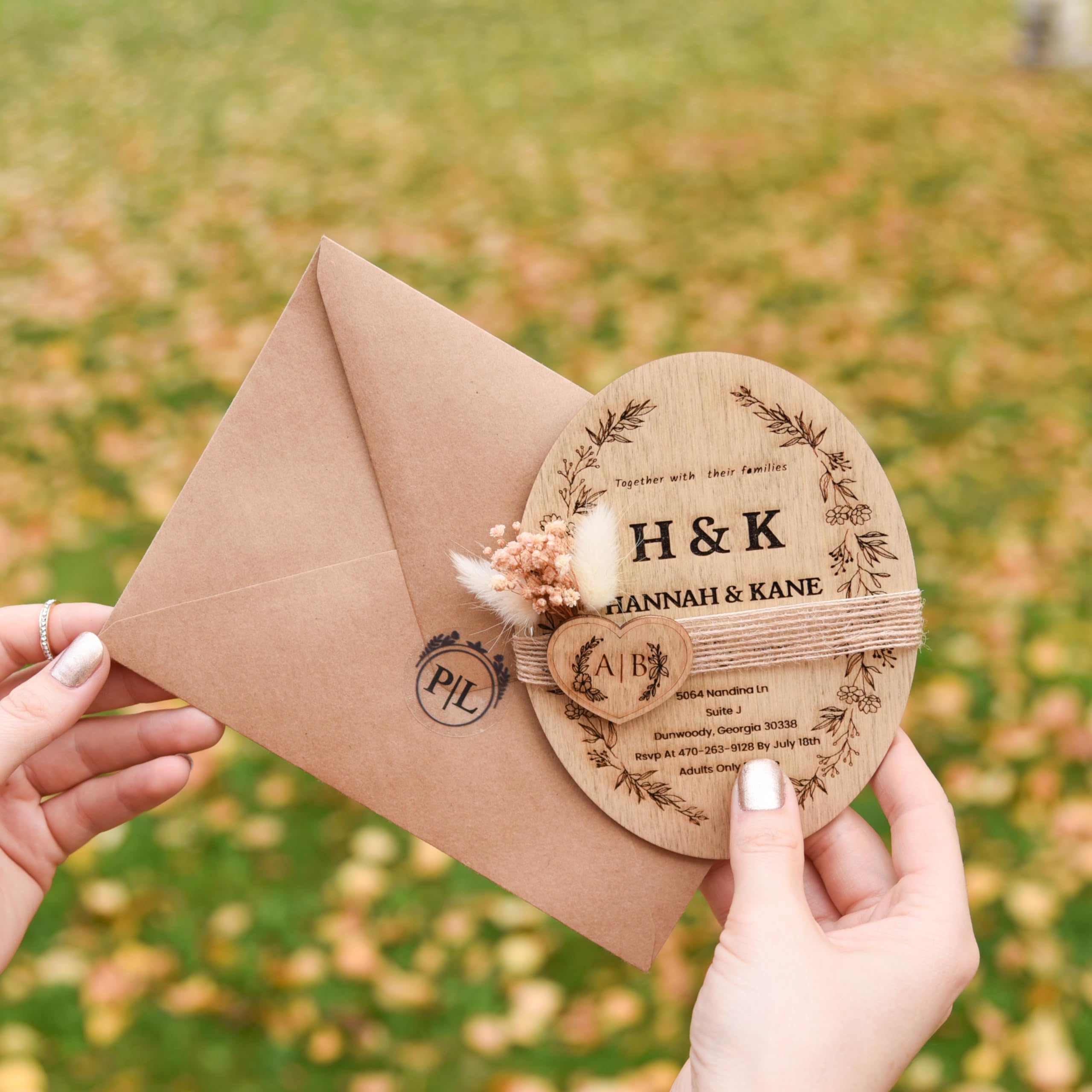 Rustic Tree Wedding Invitations Autumn Horses Wedding Invitation (10