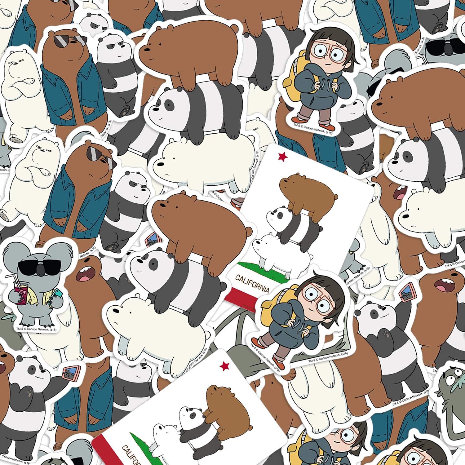 Popfunk We Bare Bears Cartoon Network – Calcomanías coleccionables con ...