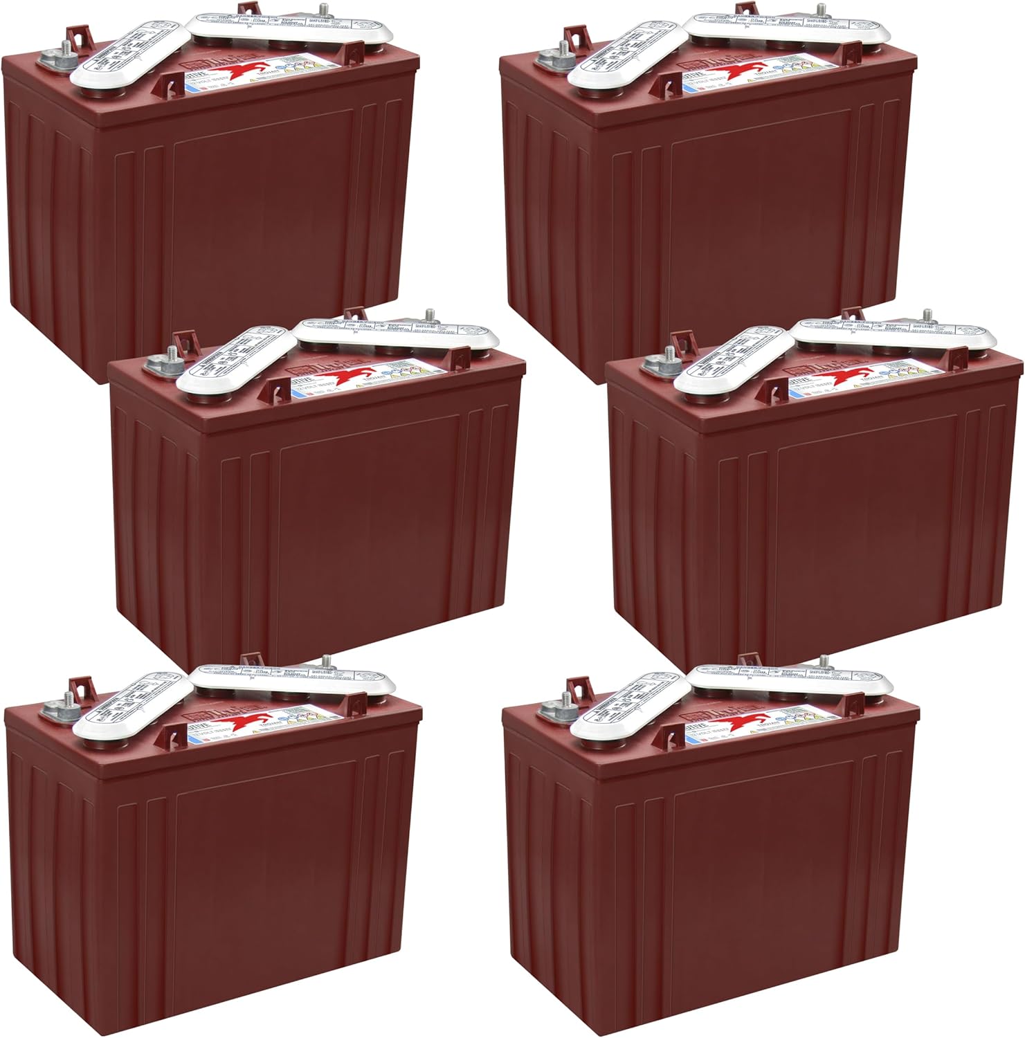 Amazon.com: Trojan T1275 12 Volt, 150 AH Deep Cycle Battery - 6 Pack ...