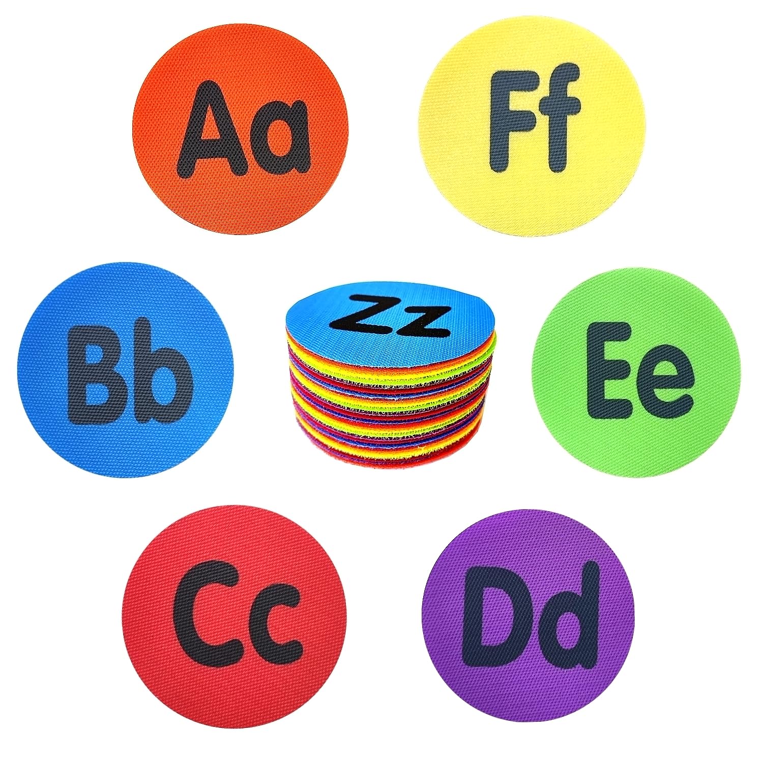 Amazon.com: GetALift Carpet Dots with Alphabet A-Z, 4 Inch Circle Floor ...