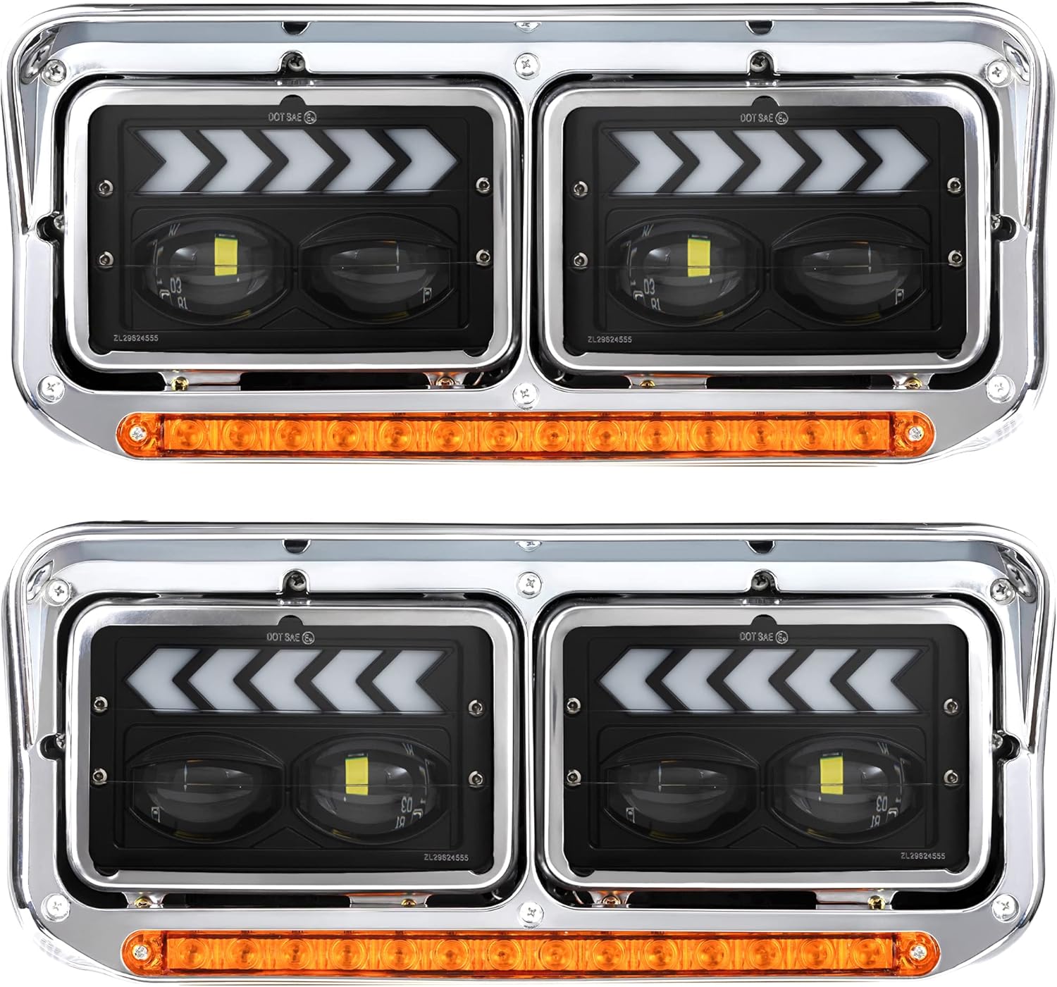 Amazon.com: Avsty Led Headlights Assembly for Kenworth T400 T600 T800 ...