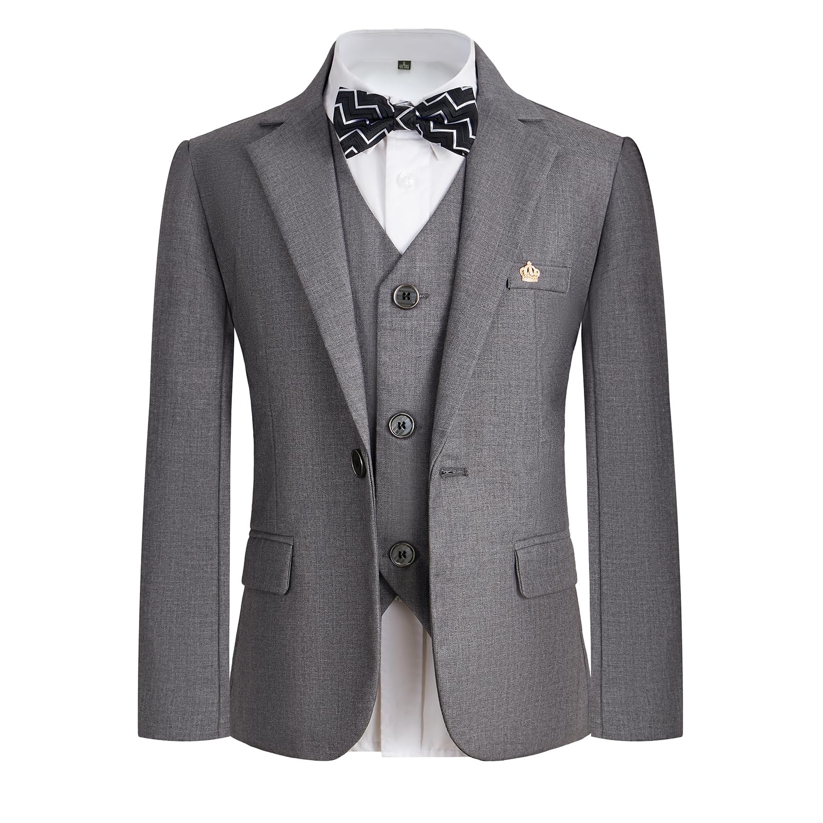 Snapklik.com : Boys Suit 4 Piece Slim Fit Suit Set Formal Wear Ring Bearer Outfit Jacket And ...