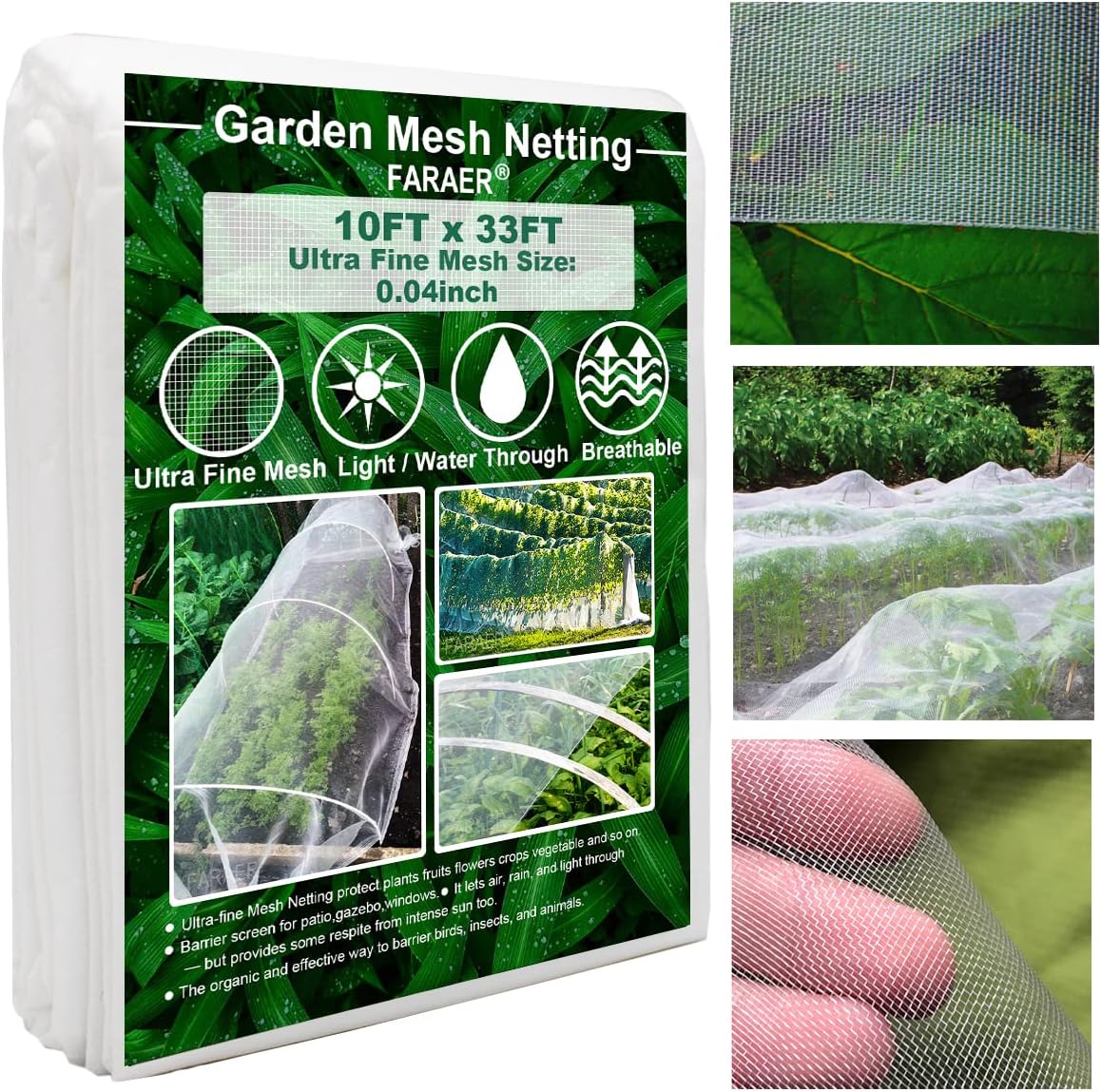 Amazon.com: 10x20Ft Mosquito Bug Insect Bird Fine Mesh Net Barrier ...