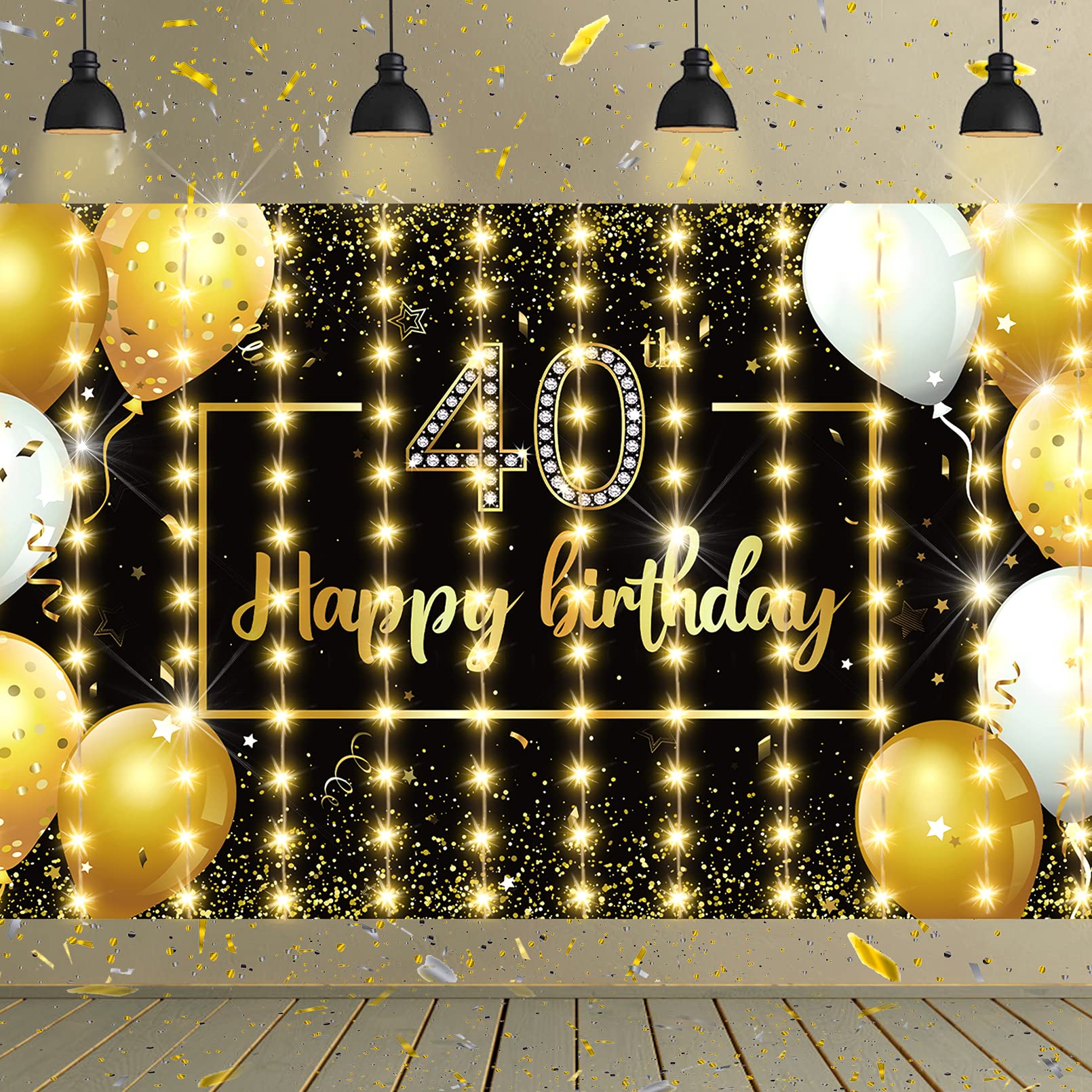 Buy Happy 40th Birthday Party Decorations KIT- Large Sized Happy ...