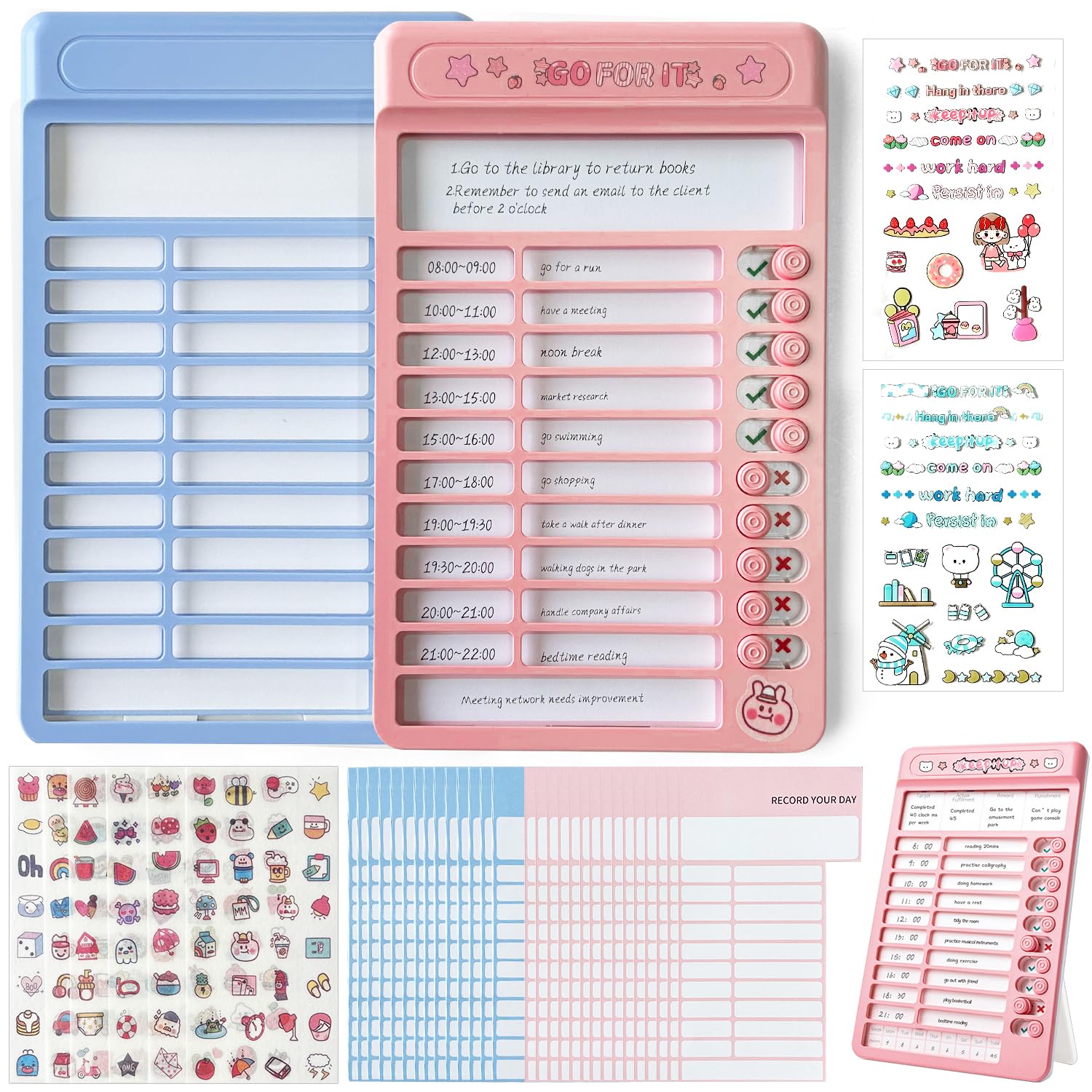 Snapklik.com : LAIAMER 2 Pcs Dry Erase Chore Chart For Kids Teens