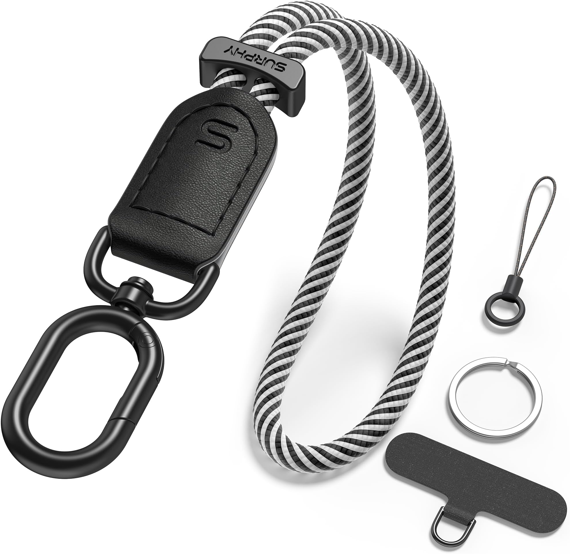 Amazon.co.jp: [SURPHY] スマホストラップ 手首 ハンドストラップ 携帯ストラップ 長さ調整可能 携帯電話/カメラ/USBメモリ/鍵マスコット/キーなどにも適応(ブラック ...