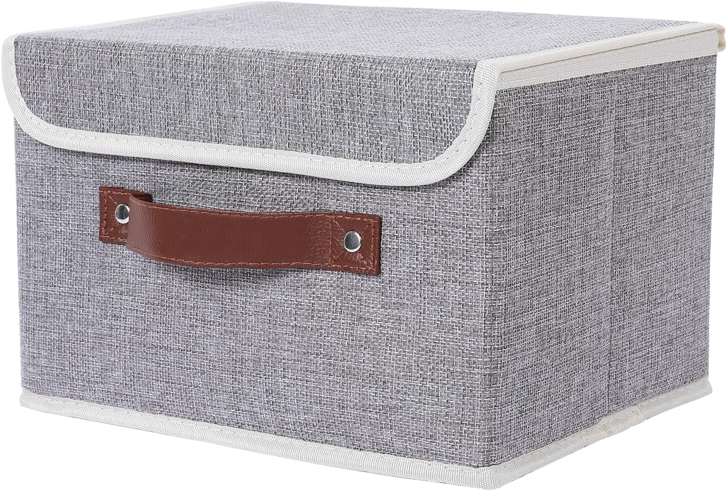Amazon.com - Lucky Monet Collapsible Storage Bins with Lids, Linen ...