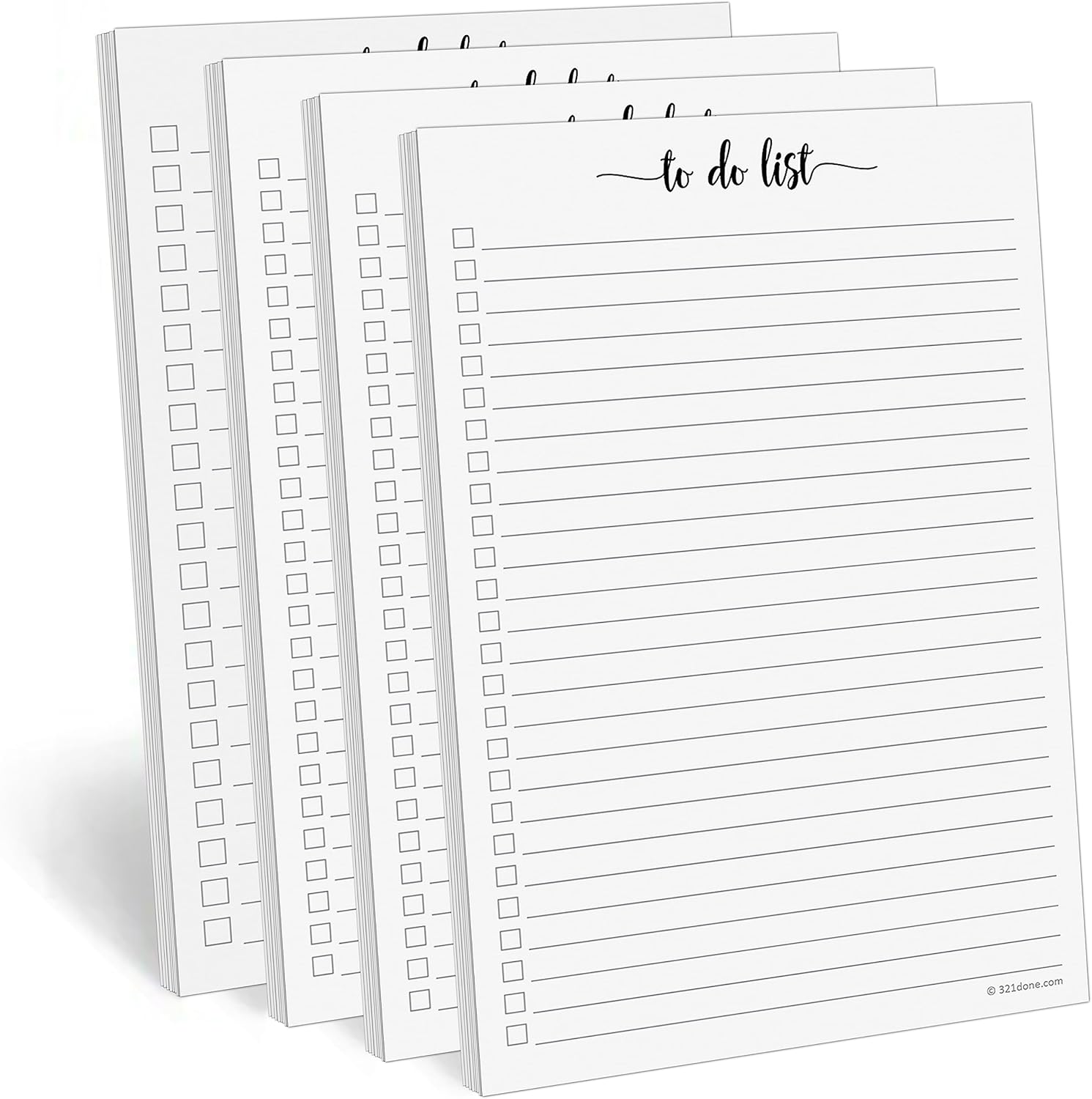 Amazon.com : 321Done To Do List Notepad - Pack of 4-50 Sheets (5.5 x 8. ...