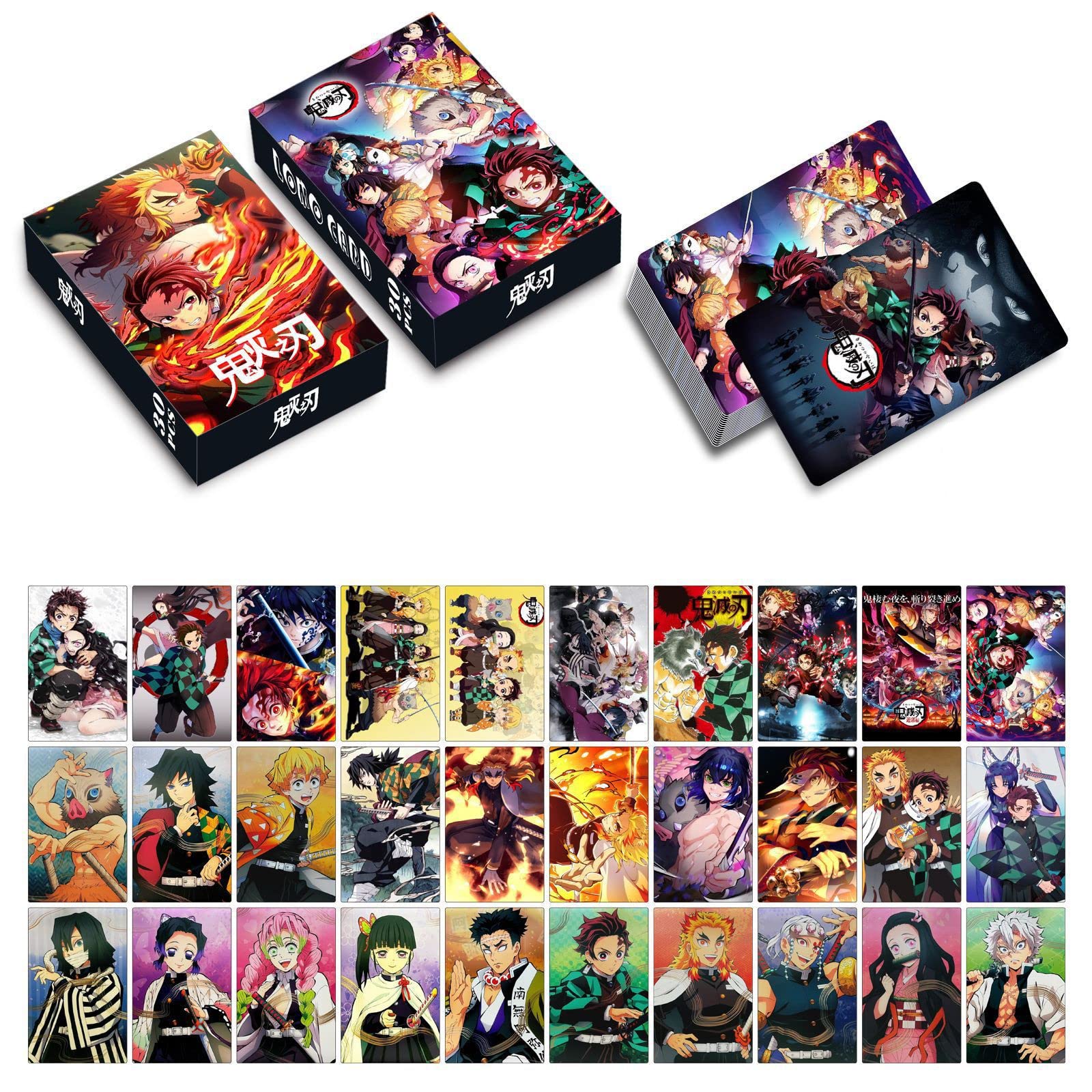 30pcs Demon Slayer Lomo Card Photocards Collection Cards Anime Kimetsu ...