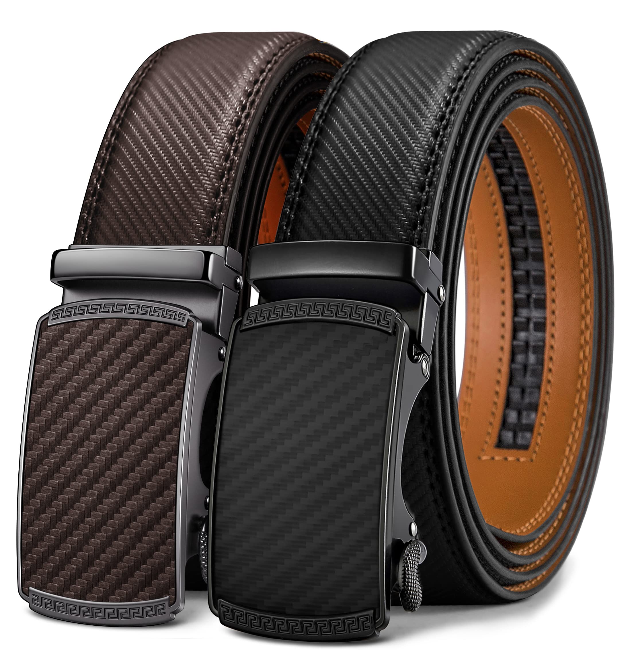 Snapklik.com : BULLIANT Men Belts 2 Pack,Ratchet Sliding Belt ...