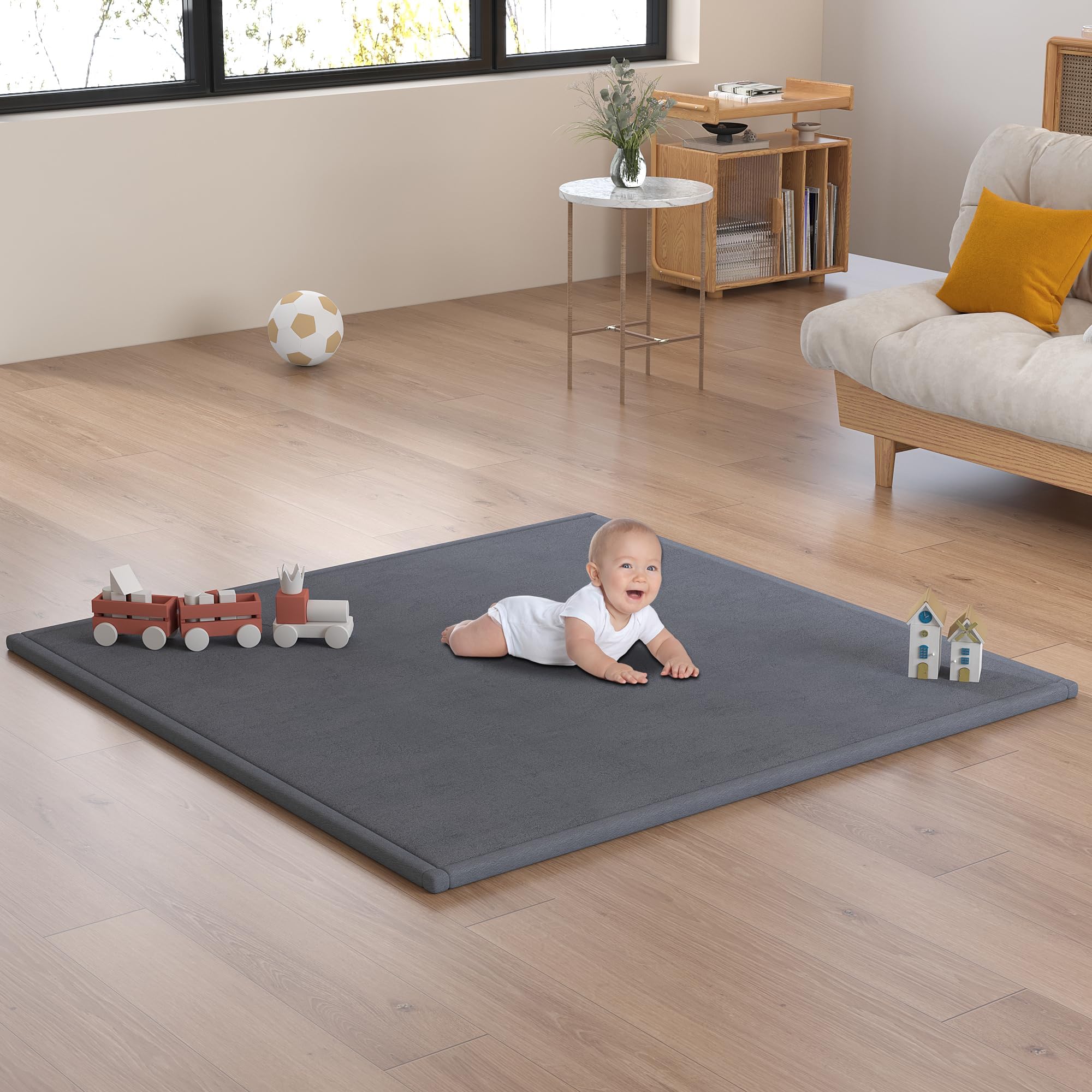 Amazon.com: Loartee Nursery Rug Coral Velvet Crawling Rugs Mat Area ...