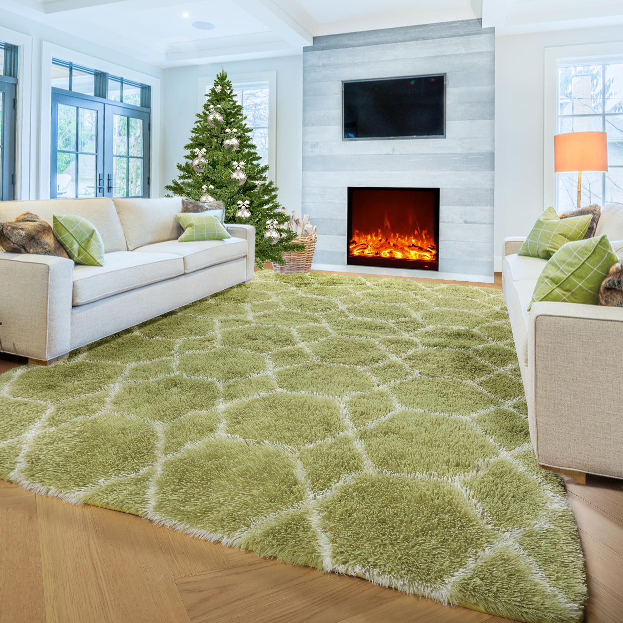 Amazon.com: ONASAR Geometric Trellis Area Rug 4x6 for Bedroom Living ...