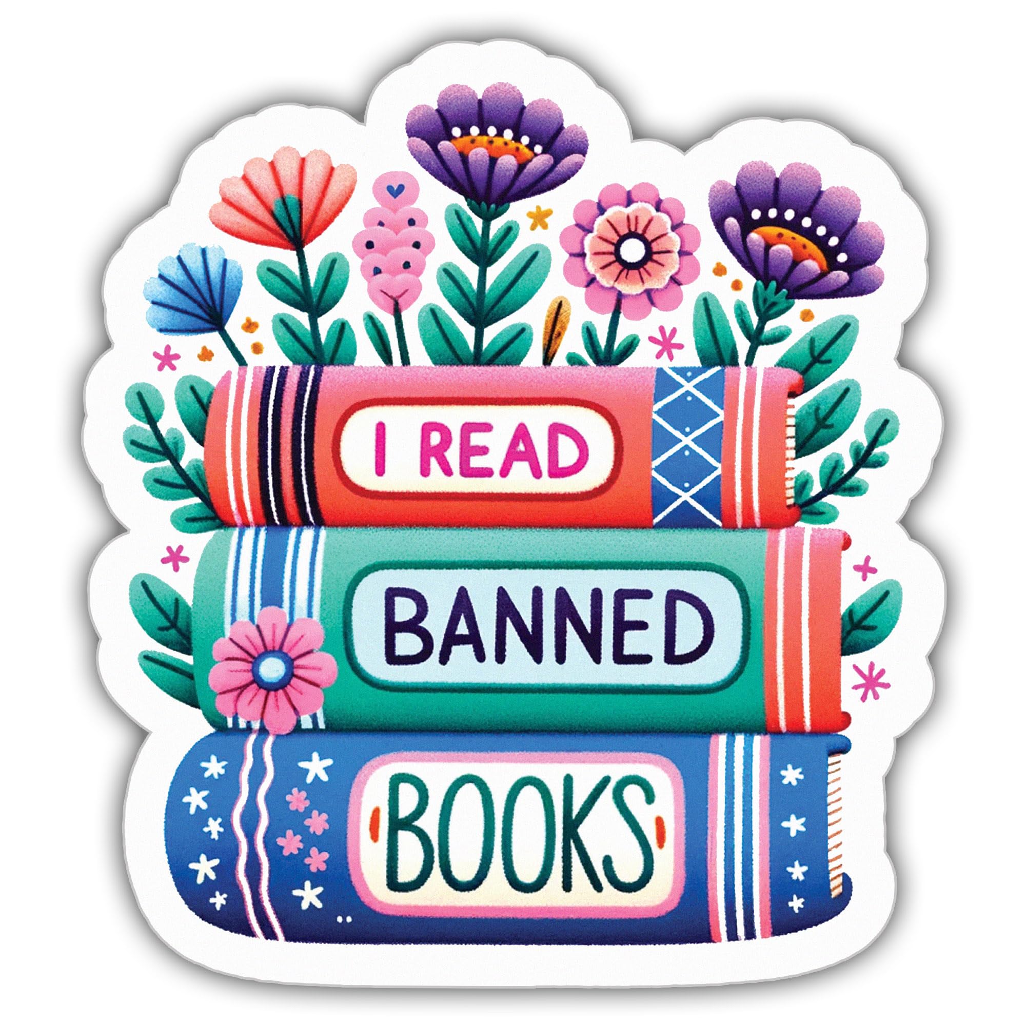 Amazon.com: Banned Books Stickers Funny I Read Banned Books Cool Vinyl ...