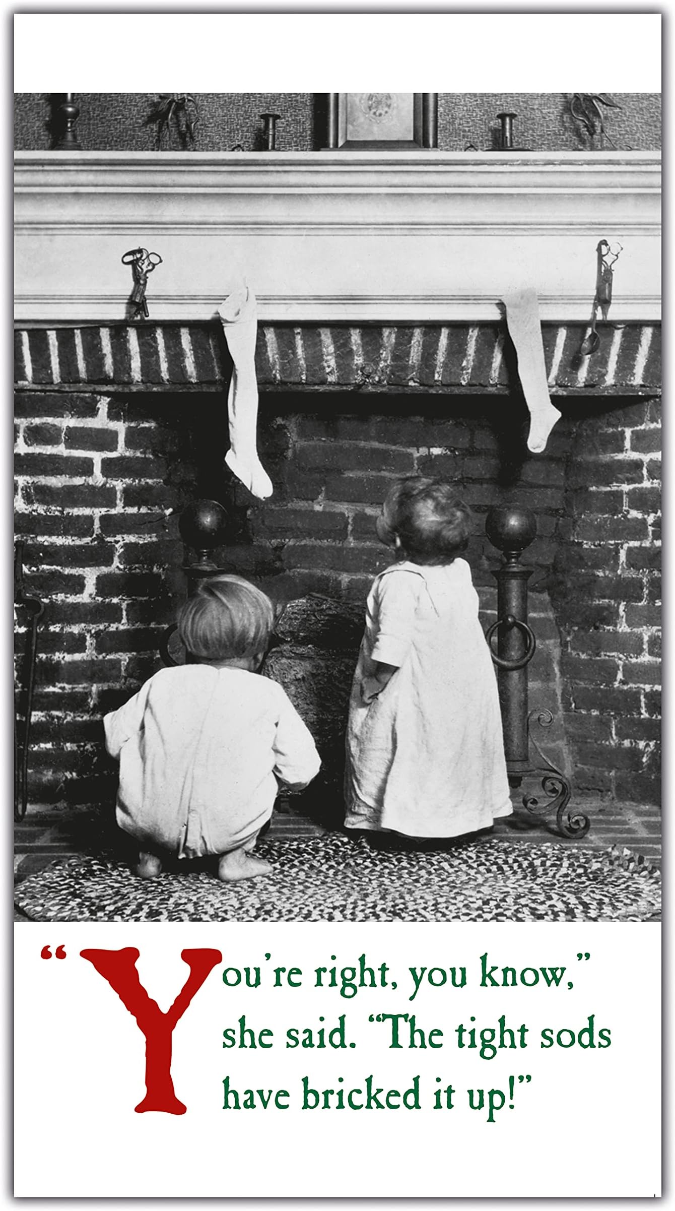 On The Ceiling Christmas Funny Christmas Card, Blank, Xmas Card Blank ...