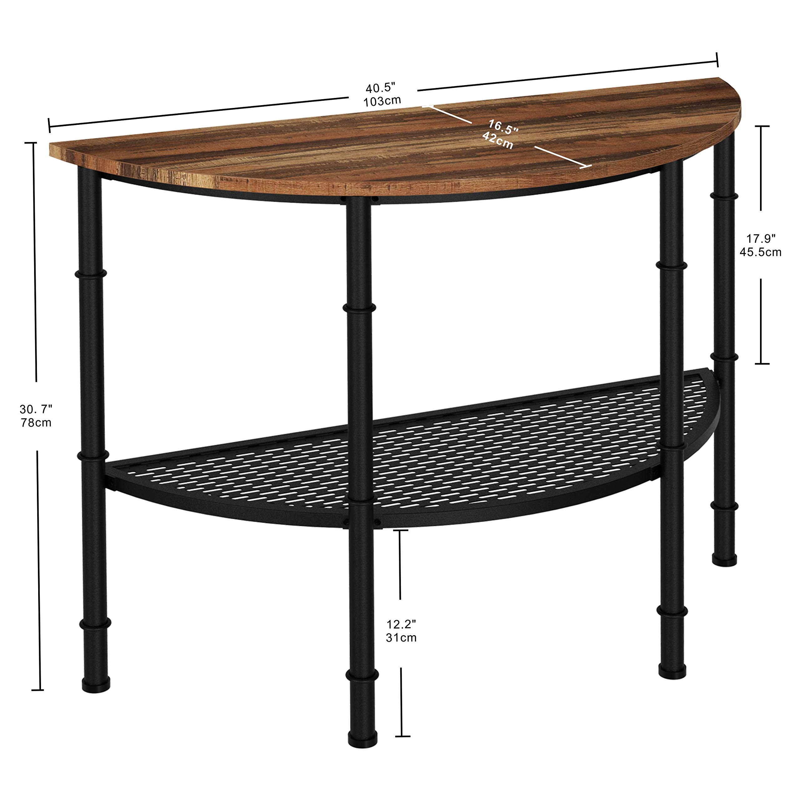 Ironck Console Table For Entryway Half Moon Half Round Entry ...