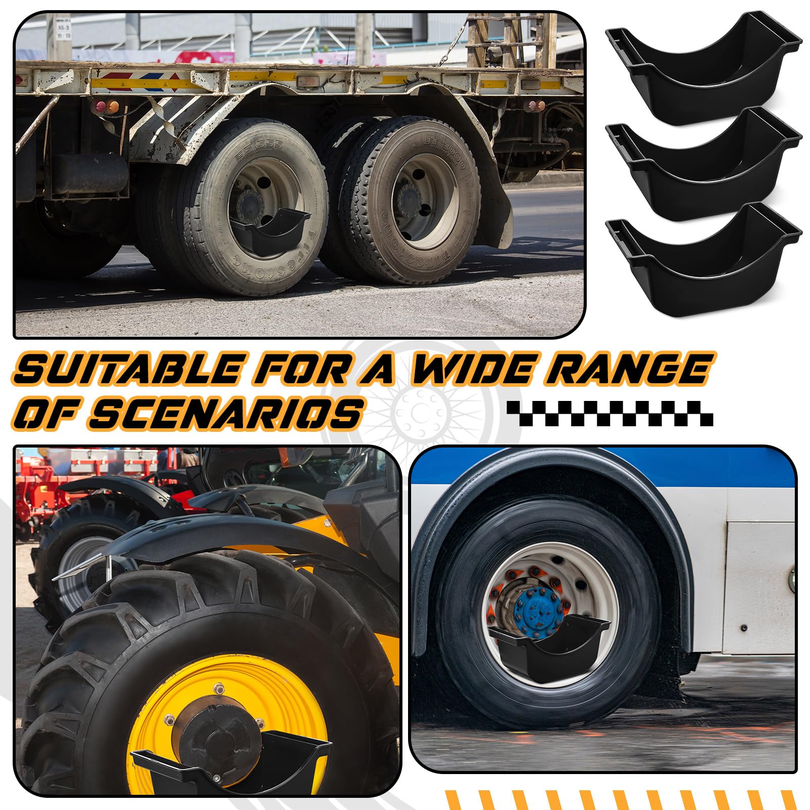 Snapklik.com : Gisafai 4 Pieces Oil Drain Pan For Wheels Plastic Truck ...