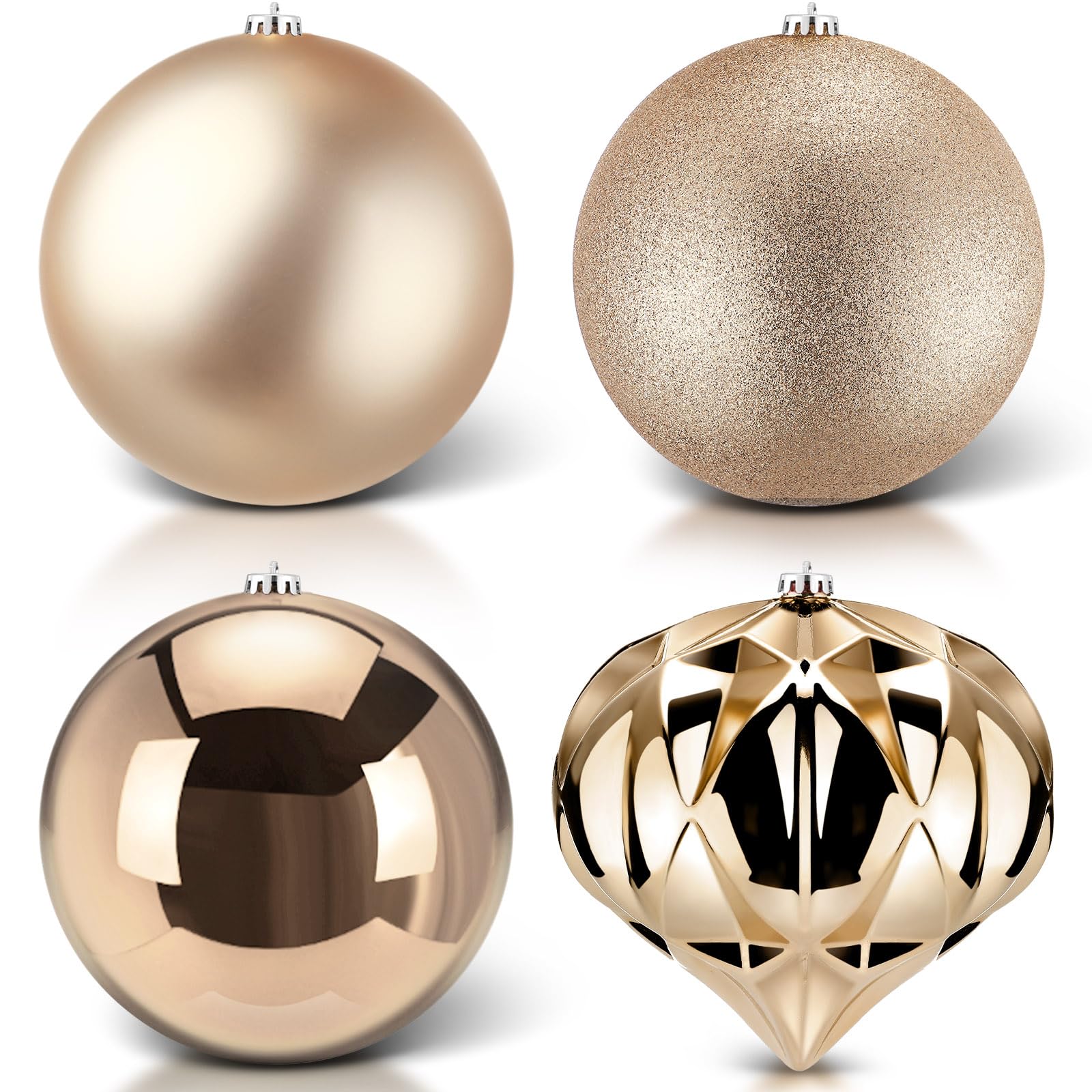 Amazon.com: Zubebe 4 Pcs 8'' (200 Mm) Extra Large Christmas Ball ...