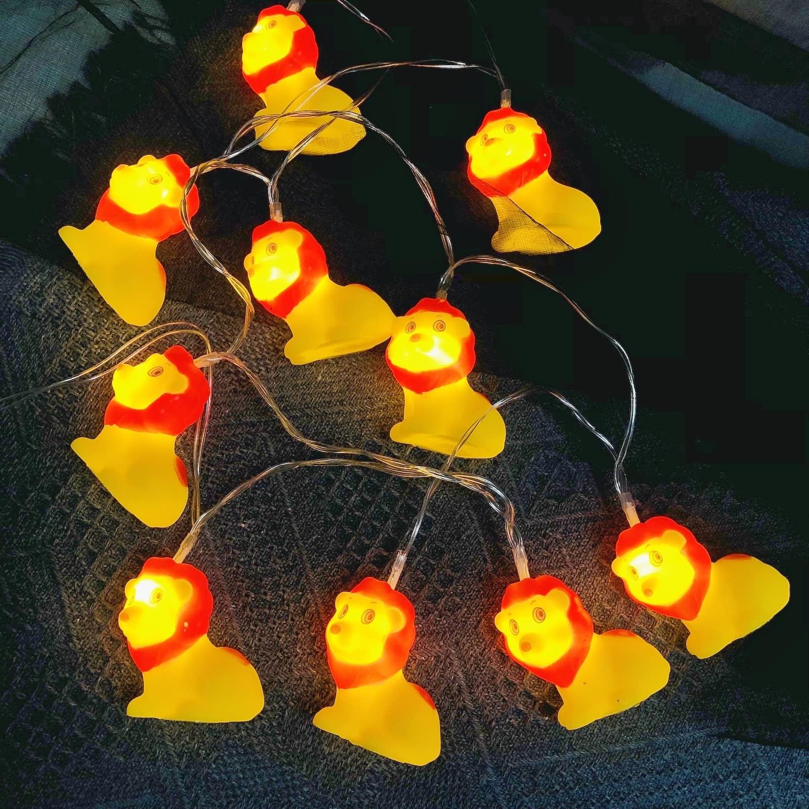 Amazon.com: Thai Decorated Battery AA 20 LED Elephant lamp Zoo Animal ...