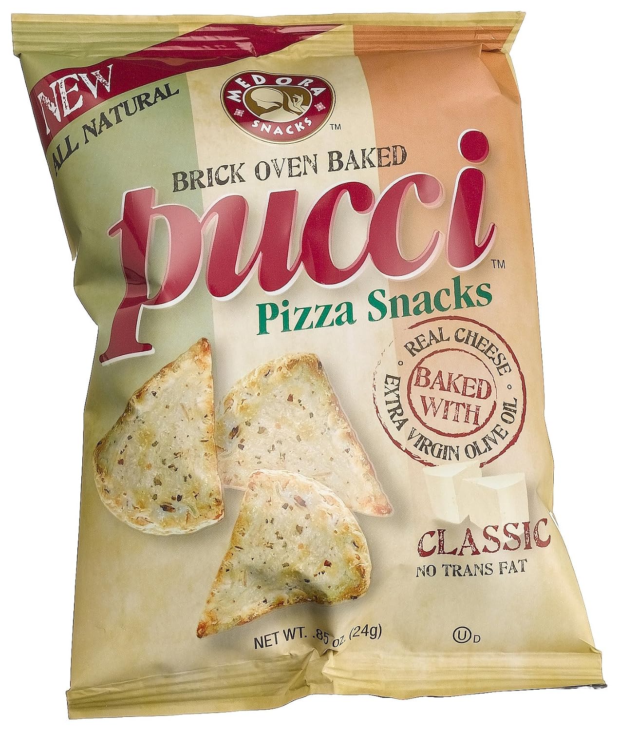 Amazon.com: PUCCI Pizza Snacks, Classic, 0.85-Ounce Bags (Pack of 48)