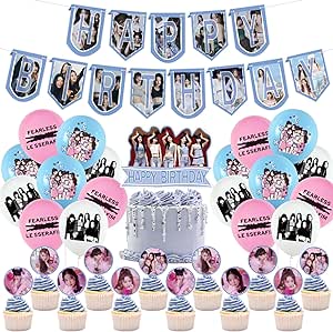 YiYiXiXi Kpop Lesserafim Birthday Decorations Gift Set,Lesserafim ...