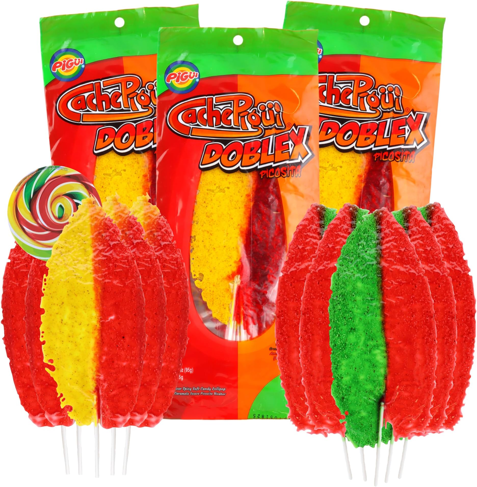 Amazon.com : Needzo Mexican Lollipops Doblex Double Flavors, Cucumber ...
