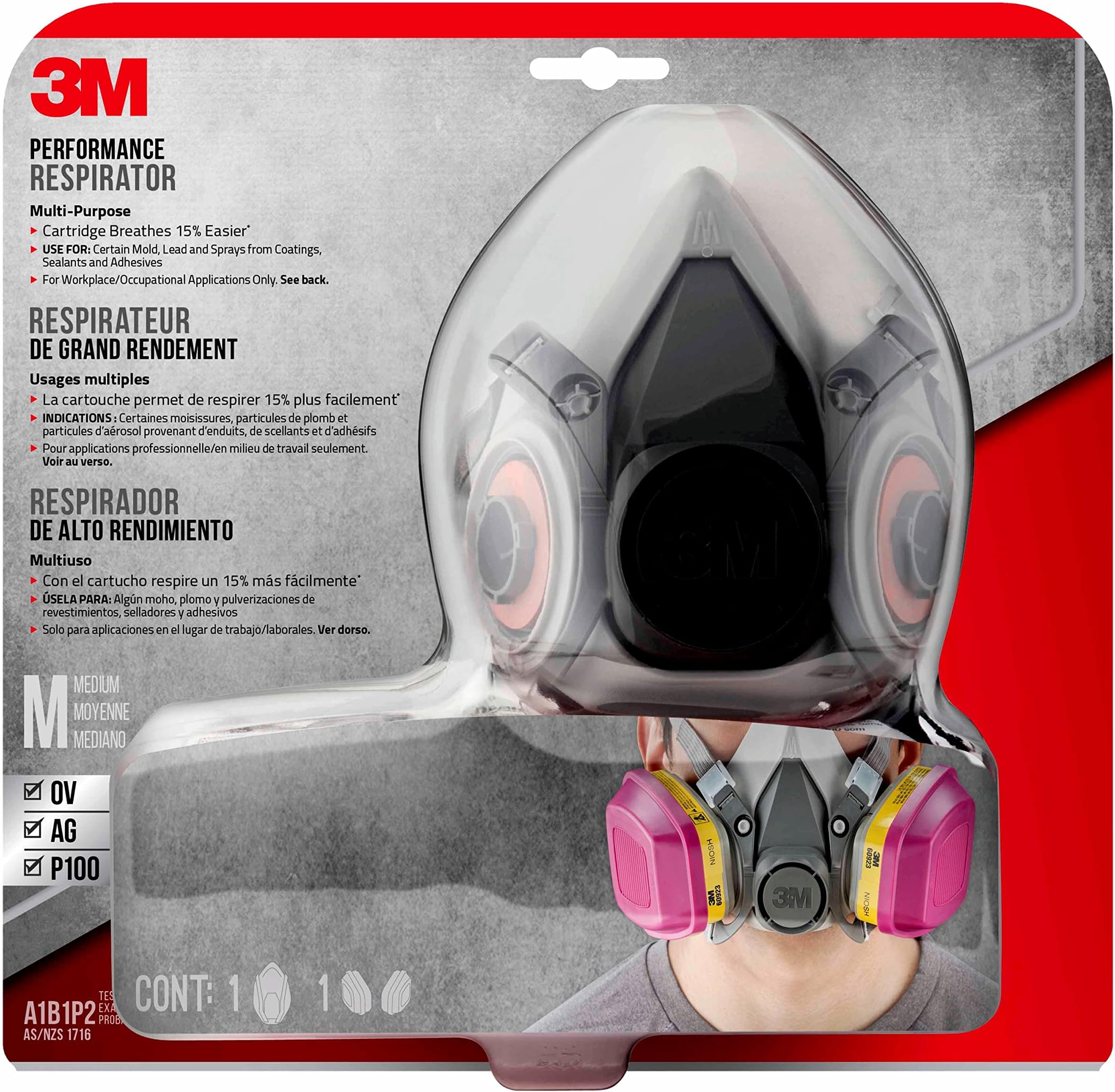 3M Demi-masque respiratoire réutilisable, kit tout-en-un, projet de ...