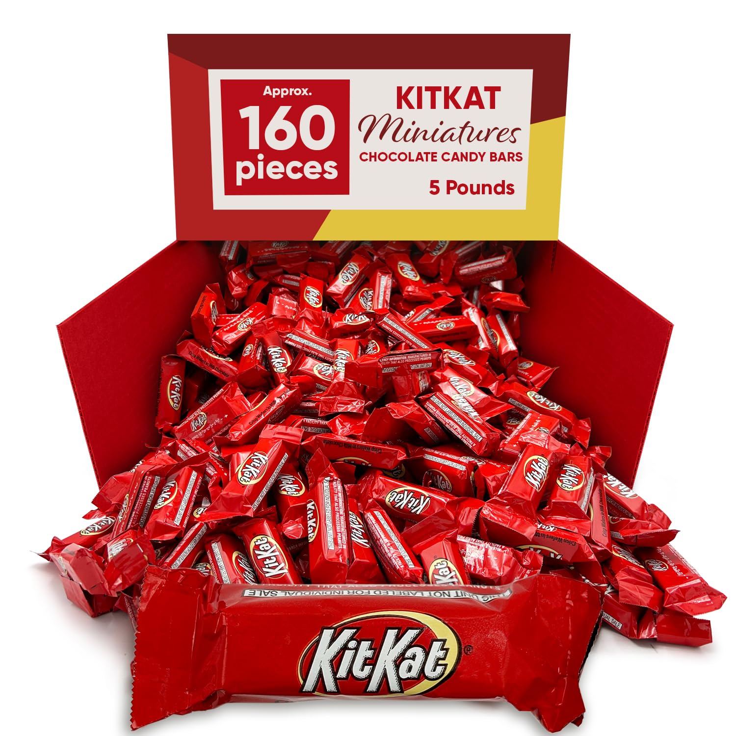 Amazon.com : KitKat Bar Miniatures 5 Pounds Approx 160 PiecesBulk Candy ...