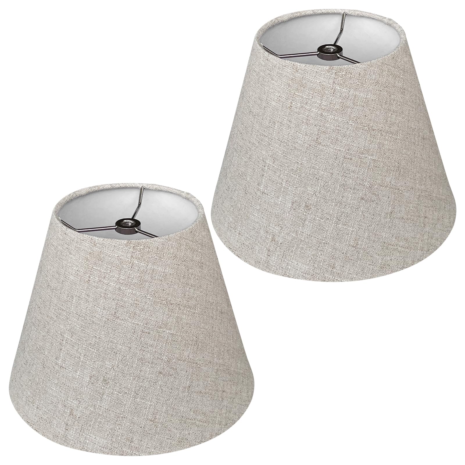 TOOTOO STAR Small Lamp Shades for Table Lamps Set of 2, Brown 6" Top X ...