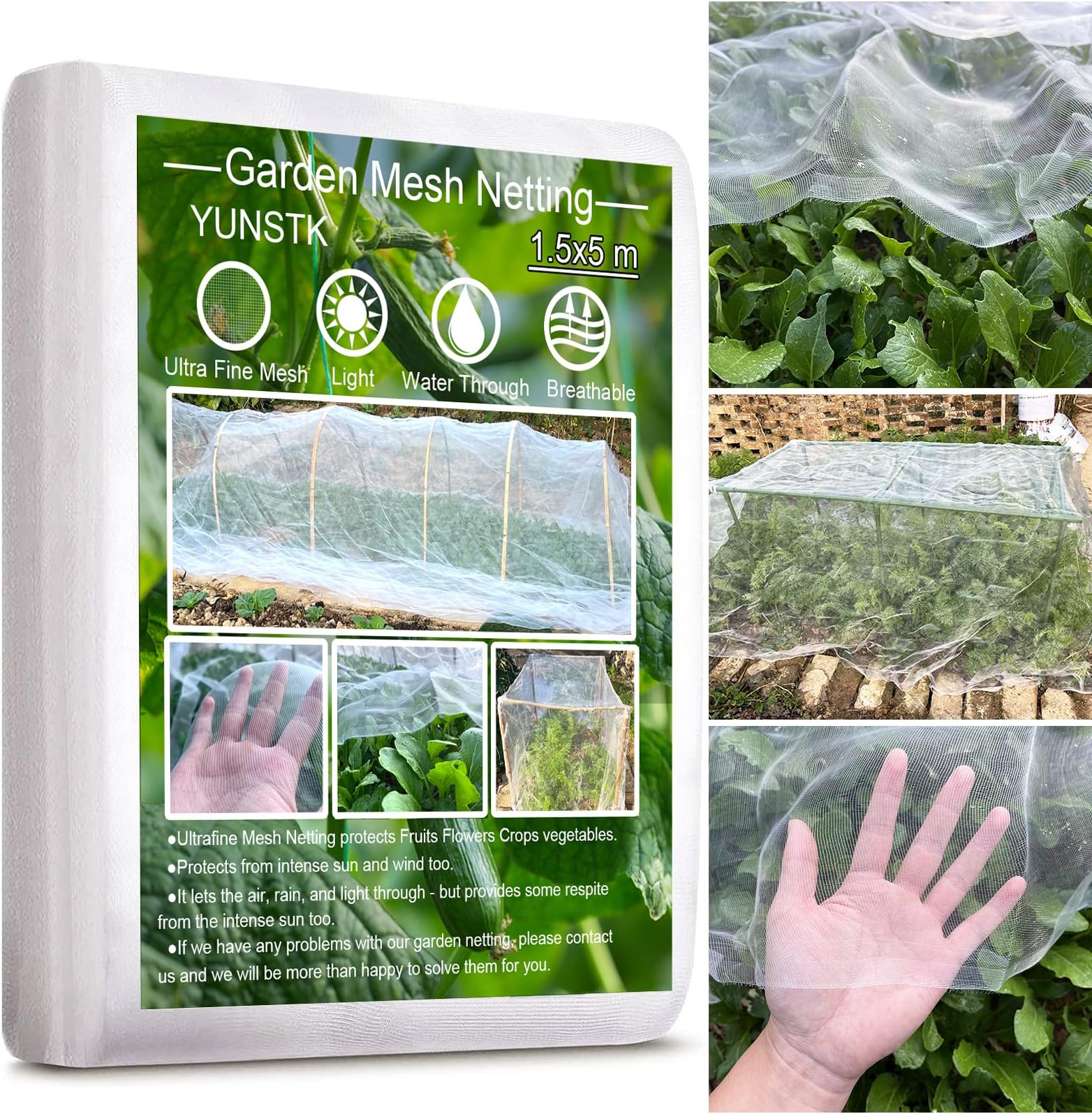Ilyever 2.5M*10M Insect Protection Netting,Plant Protection Cover ...