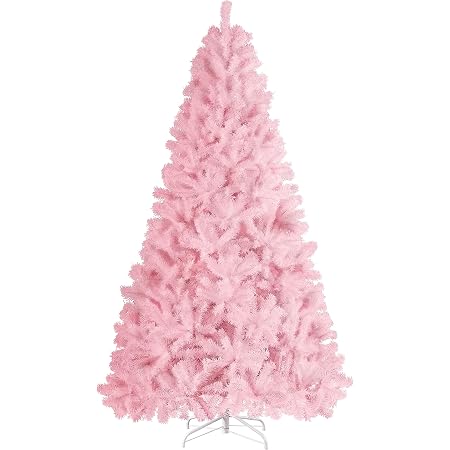 Amazon.com: Yaheetech 7.5ft Pink Artificial Christmas Pine Tree ...