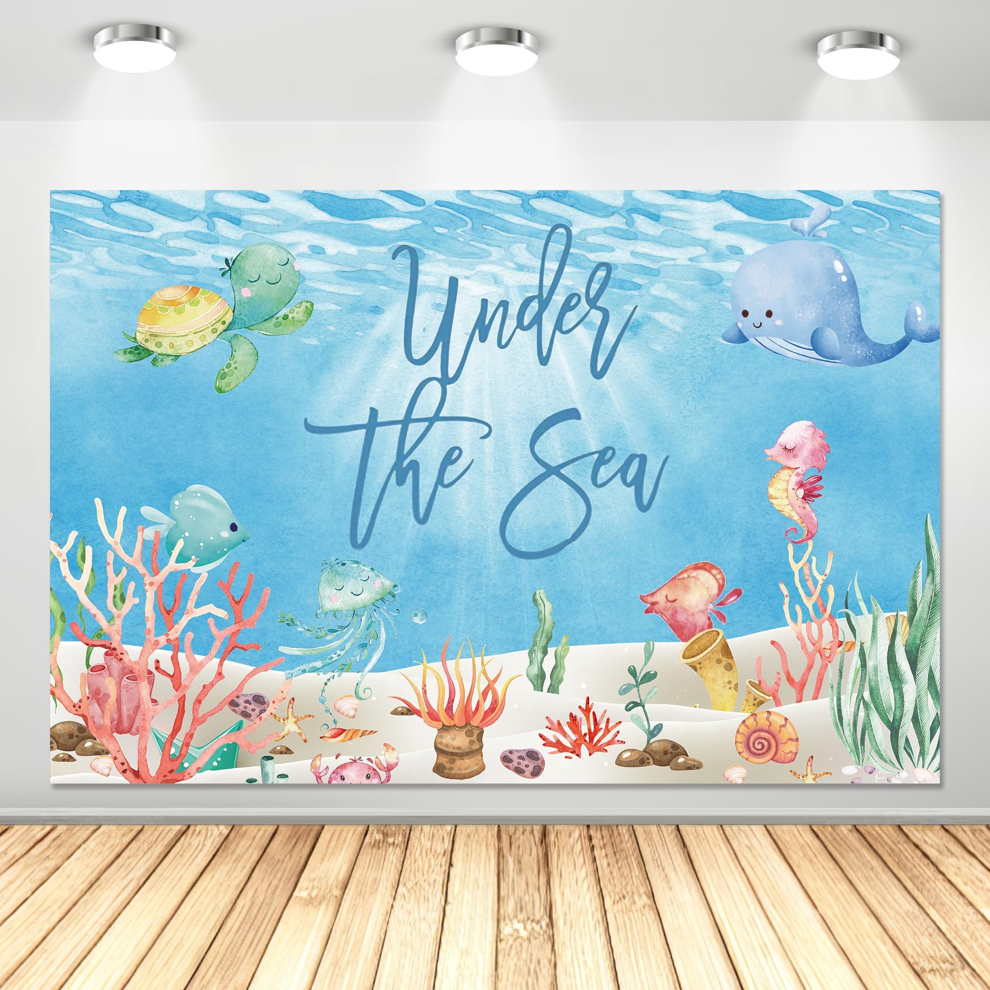 Amazon.com : Sensfun Under The Sea Backdrop 1st Birthday Decorations ...
