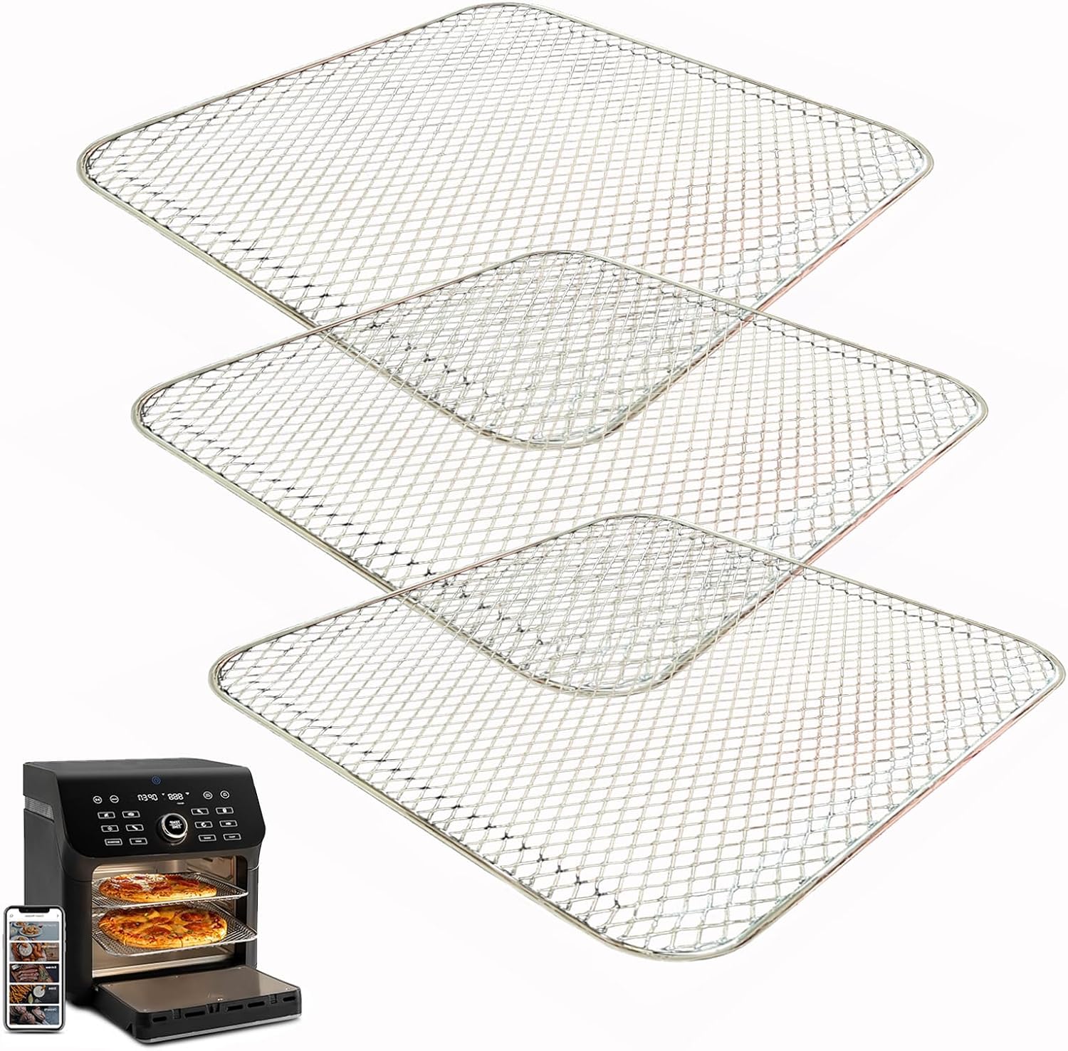 Amazon.com: ALJ 3PCS Air Fryer Oven Mesh Rack for COSORI 10QT Air Fryer ...