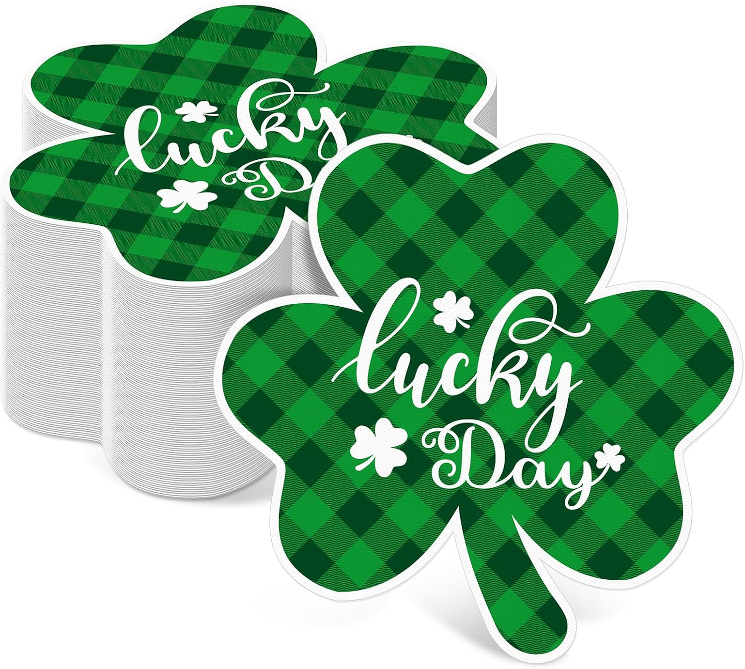 Amazon.com: FoldTier 50 Pcs St Patricks Day Shamrock Napkins Green Lucky Cocktail Napkins ...