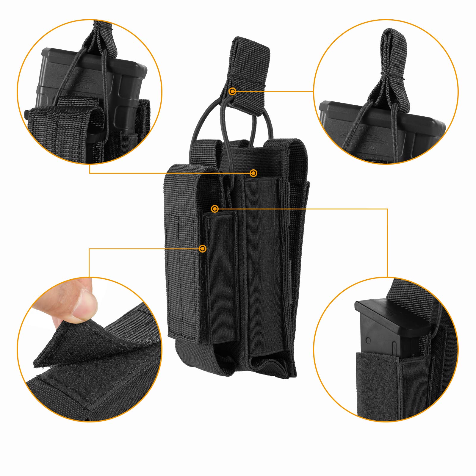 Snapklik.com : Molle Mag Pouch, Open Top Single/Double/Triple Magazine ...