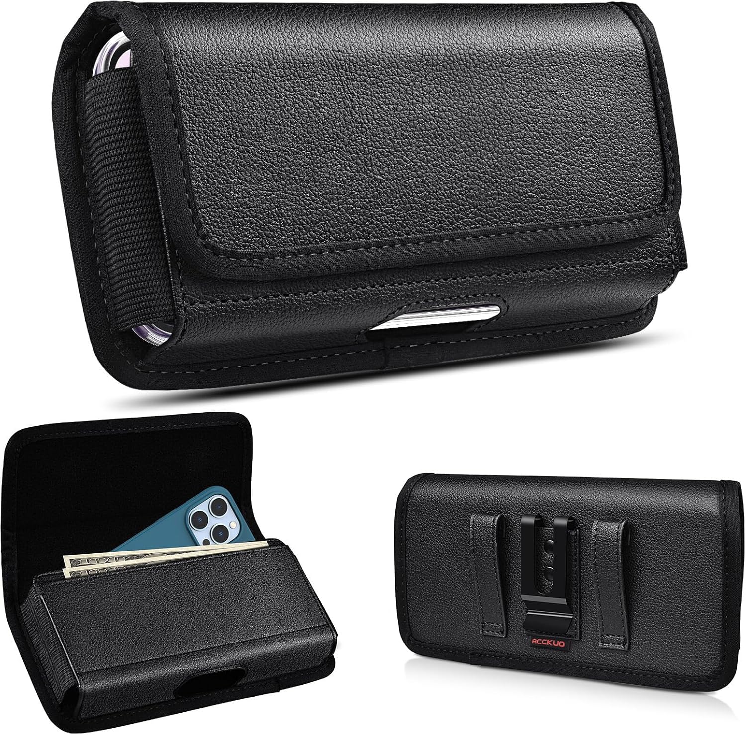 Amazon.com: ACCKUO Phone Holster Men for All iPhone Pro Max Plus (15 14 ...