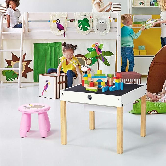 Greenfields 5 In 1 Wooden Multi-Purpose Activity Play Table And Stool ...