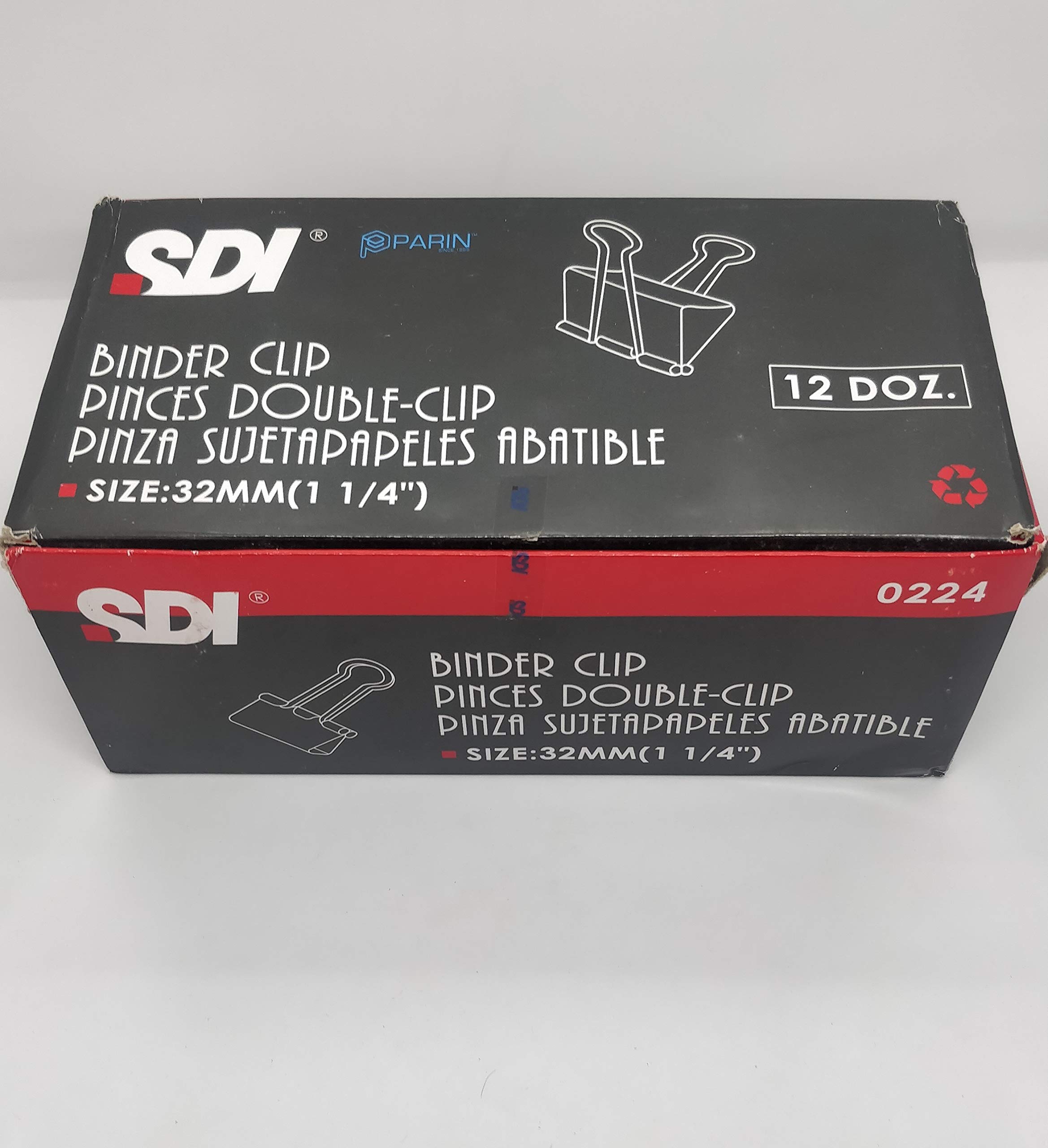 SDI 0224 Binder Clips 32Mm, Sturdy, Durable, High Clamping, Set of 12 Dozen(144Pcs) : Amazon.in ...
