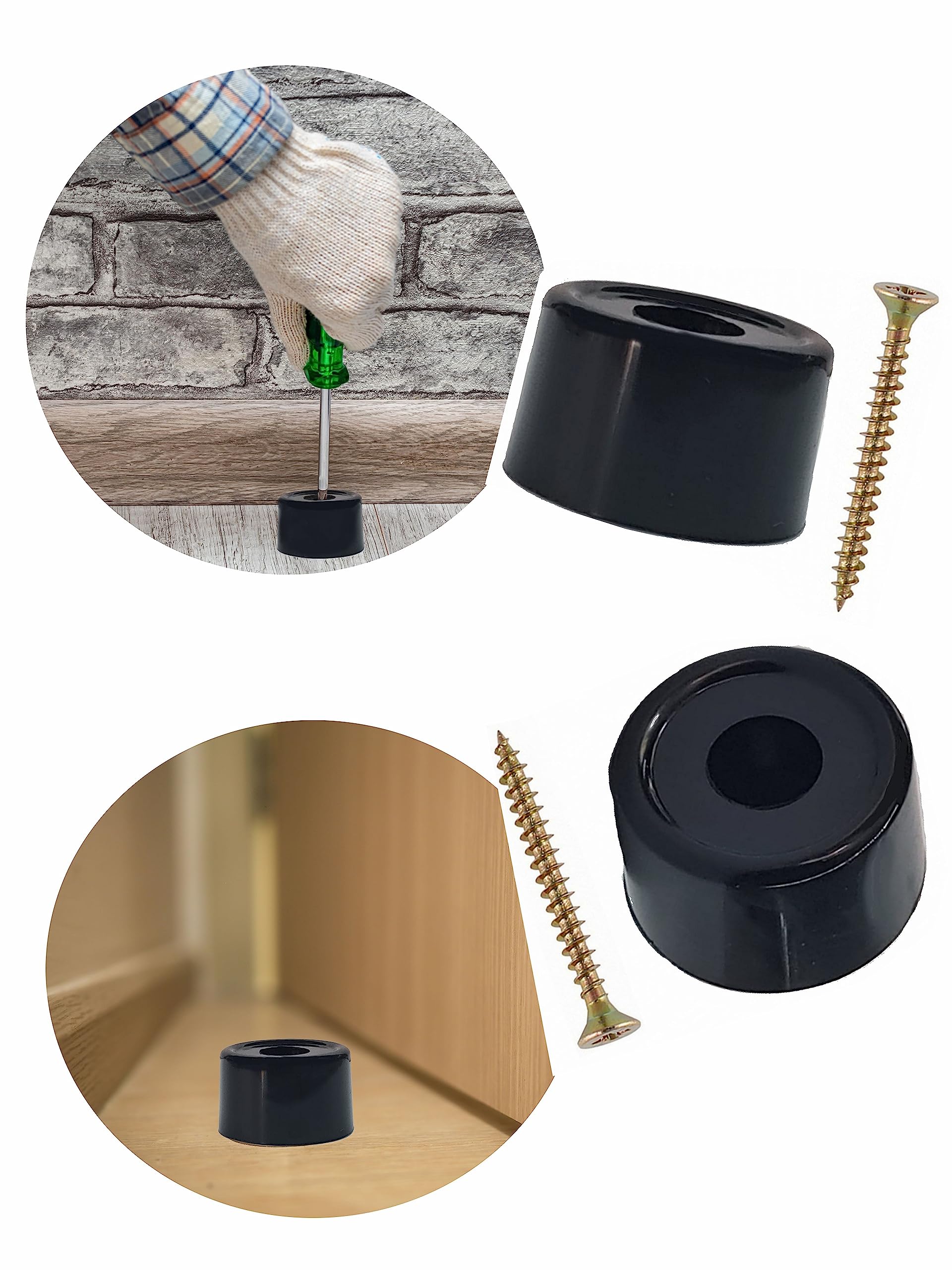 2 Door Stops Rubber Door Stoppers Easy to Install Door Handle Stopper ...